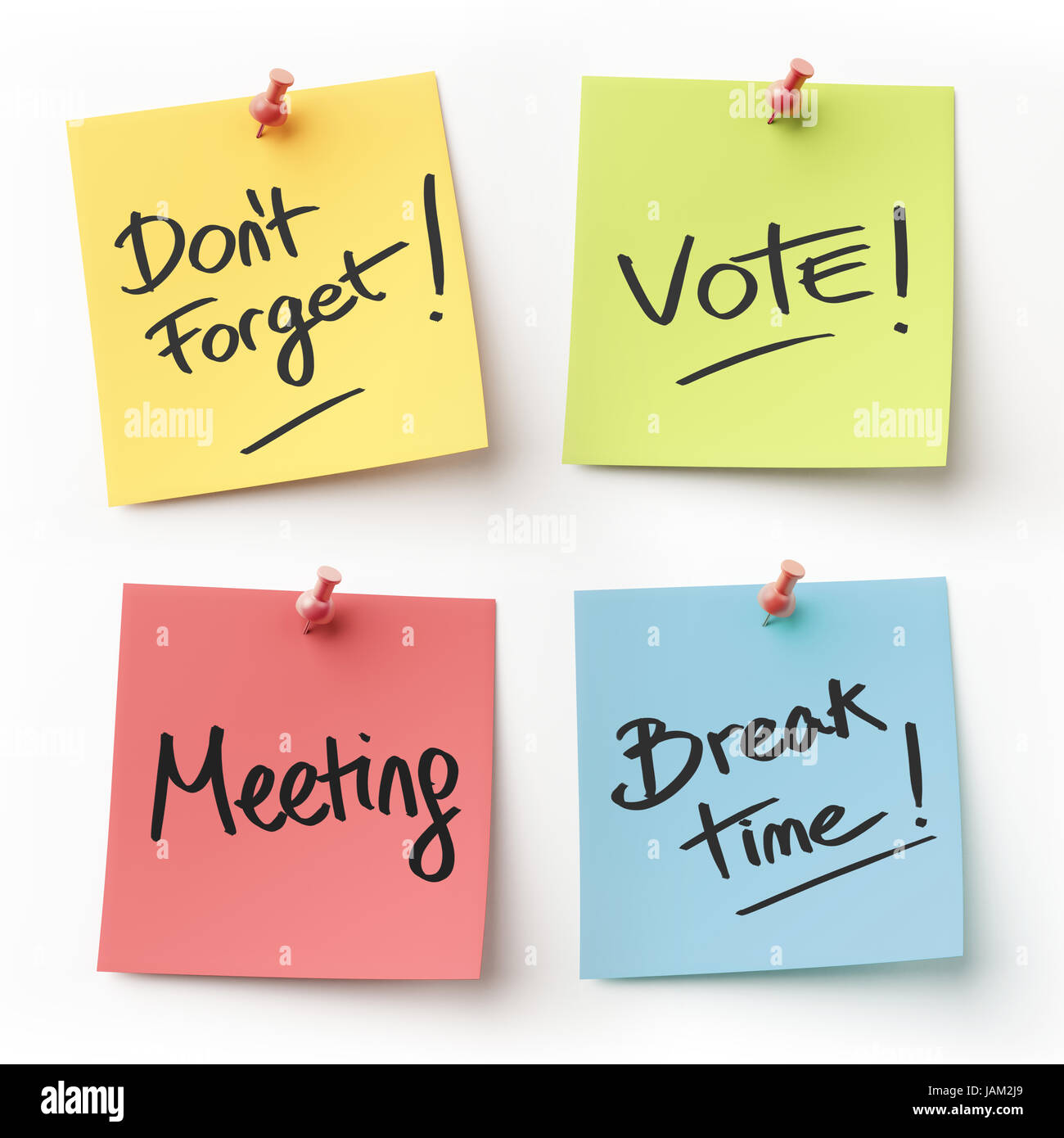 Colorful Sticky Notes isolated on white Stock Photo - Alamy