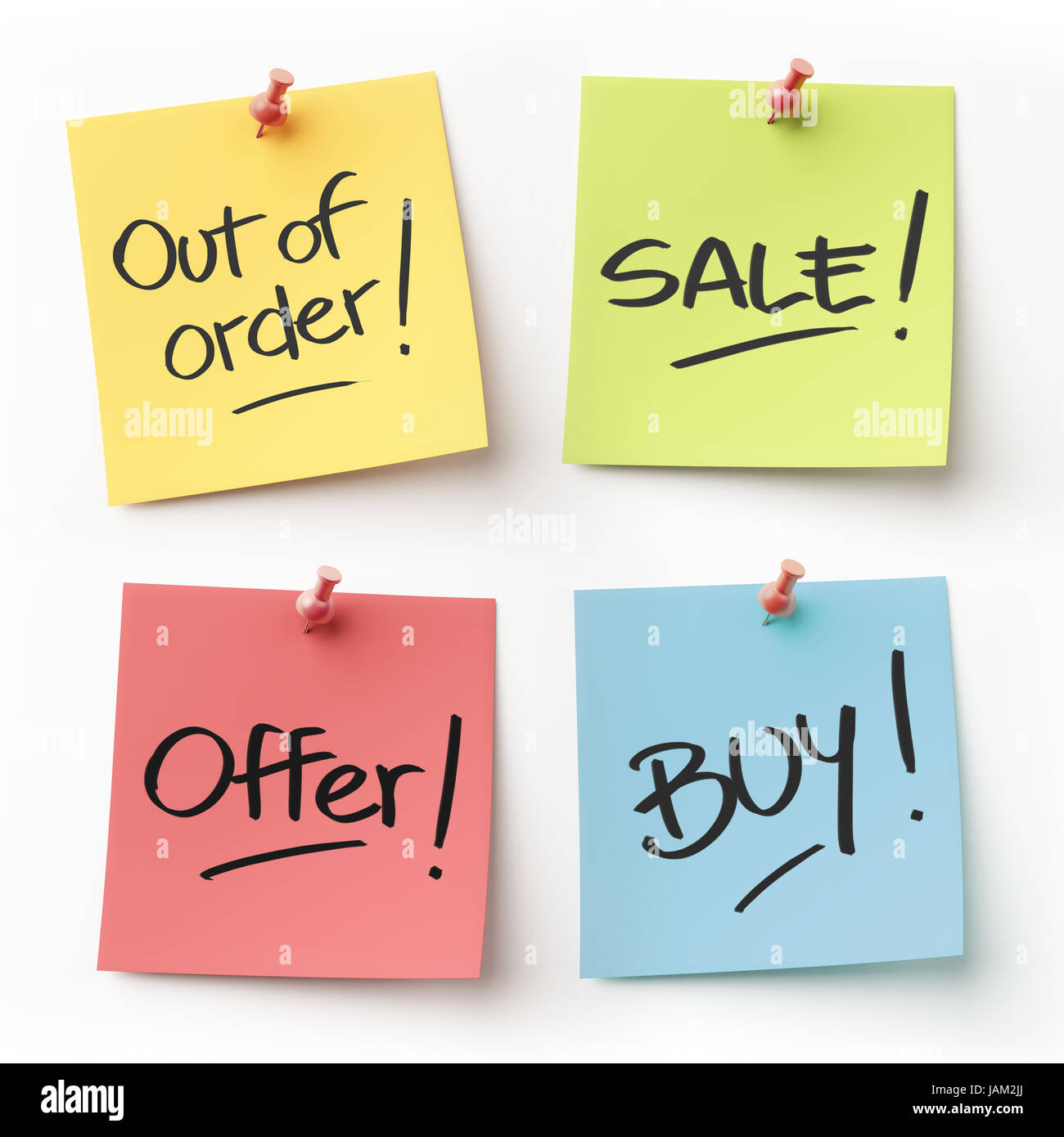 Colorful Sticky Notes isolated on white Stock Photo - Alamy