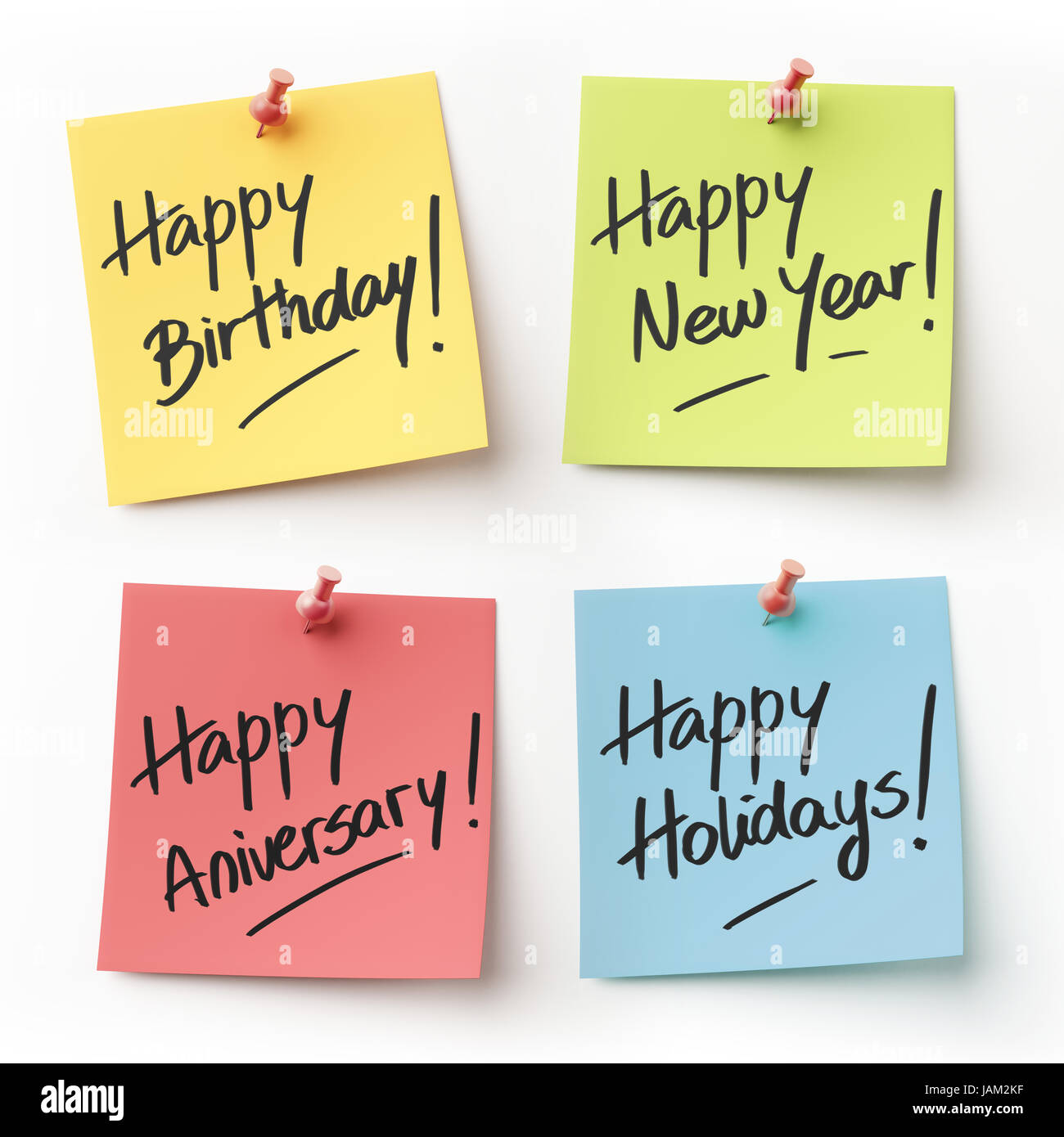 Happy birthday sticky note on hi-res stock photography and images - Alamy