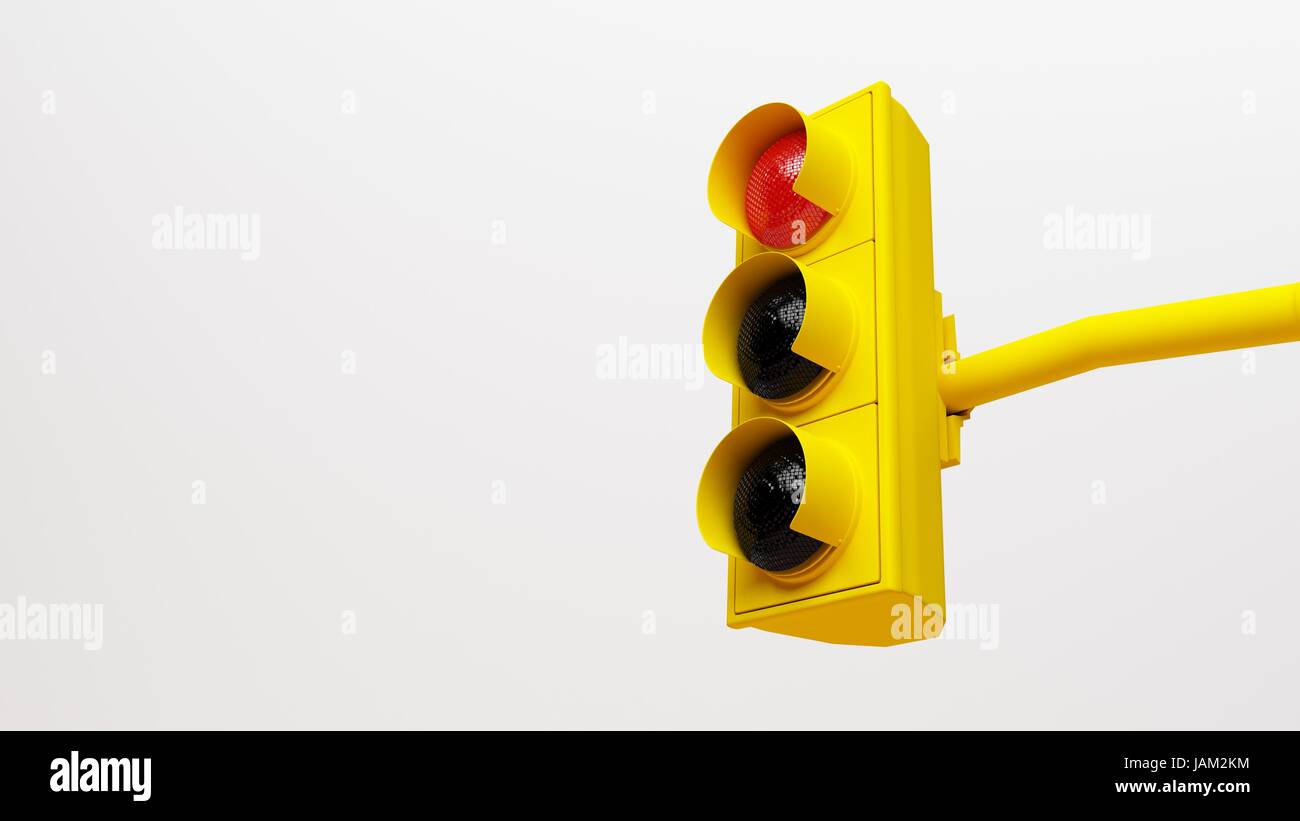 Traffic Light isolated on white Stock Photo - Alamy