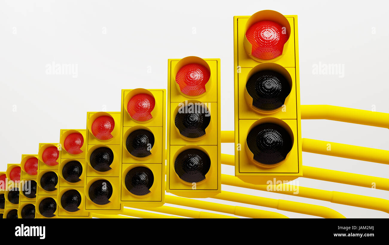 Traffic Lights isolated on white Stock Photo - Alamy