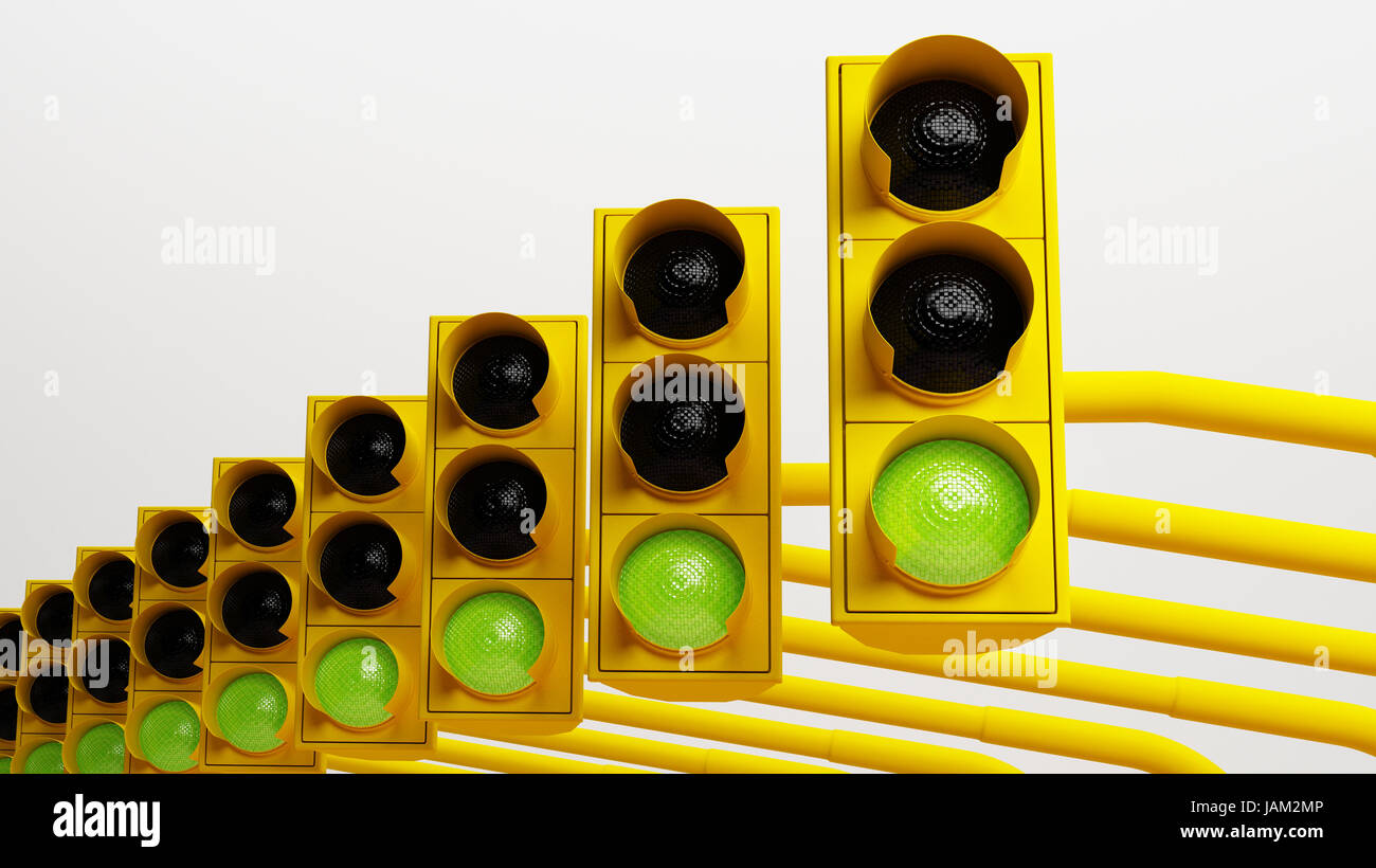 Traffic Lights isolated on white Stock Photo - Alamy