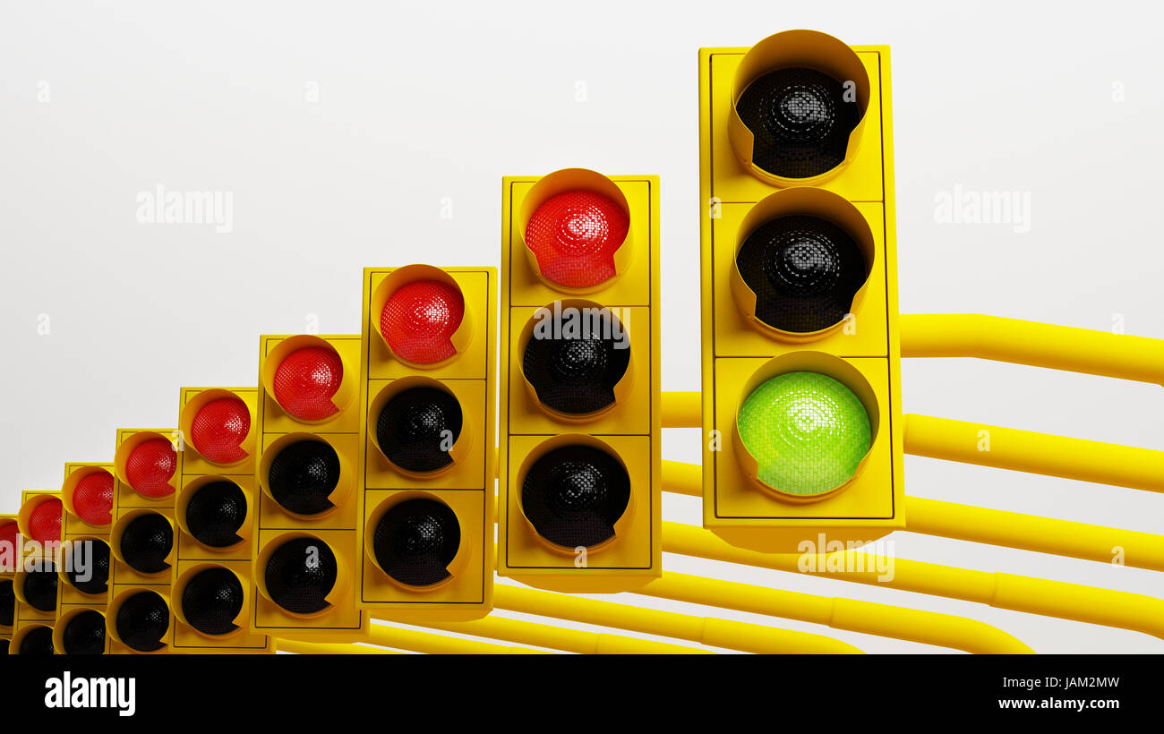Traffic Lights isolated on white Stock Photo - Alamy