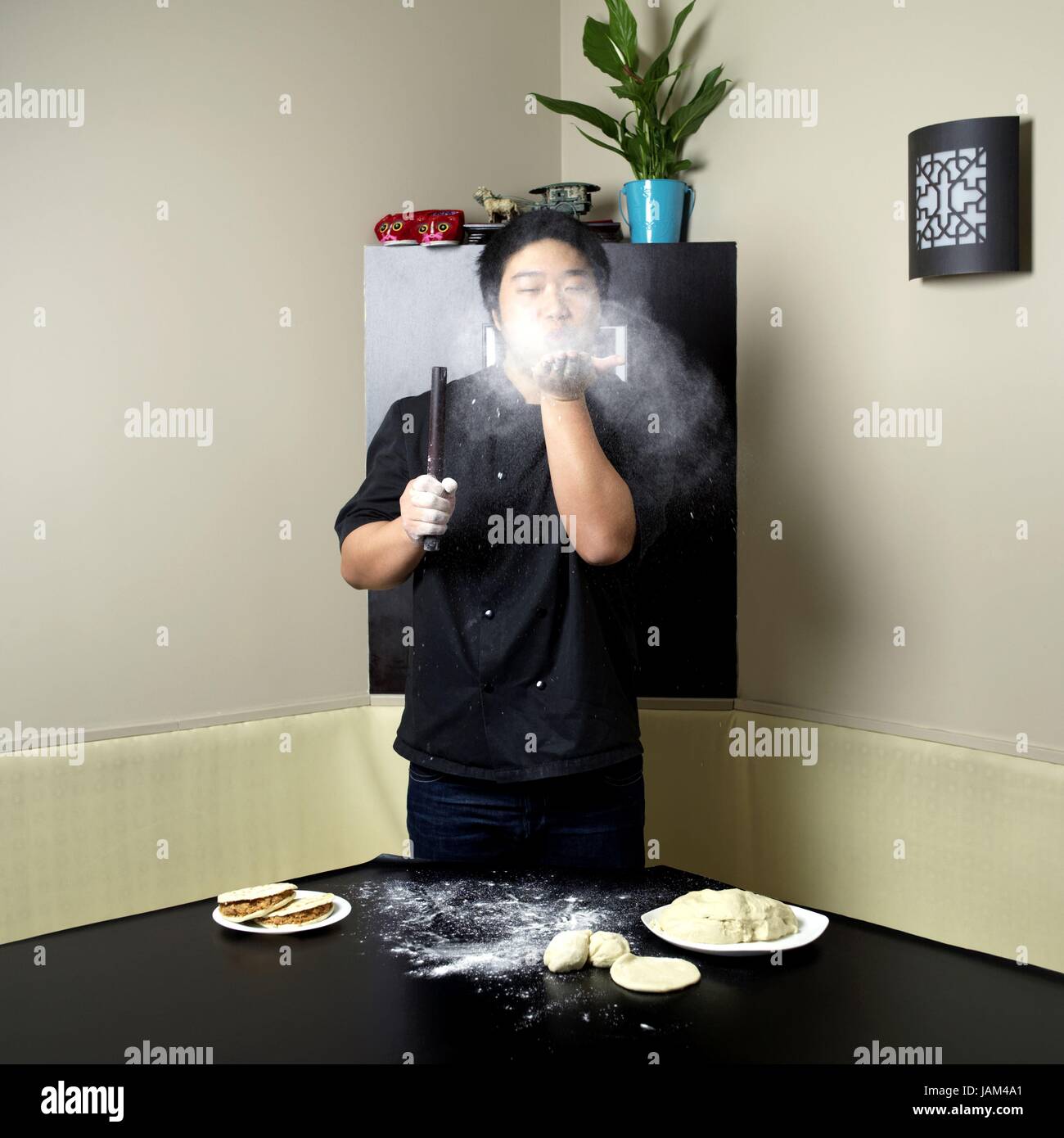 Zhao, chef at the restaurant 'La Taverne de Zhao', located 49 rue des ...