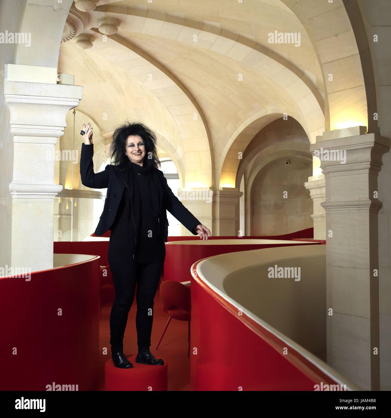 Odile Decq, French architect and designer. Photograph taken in the ...