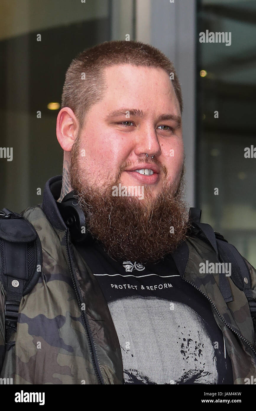 Rag'n'Bone Man, Rory Graham, leaves Broadcasting House after appearing ...