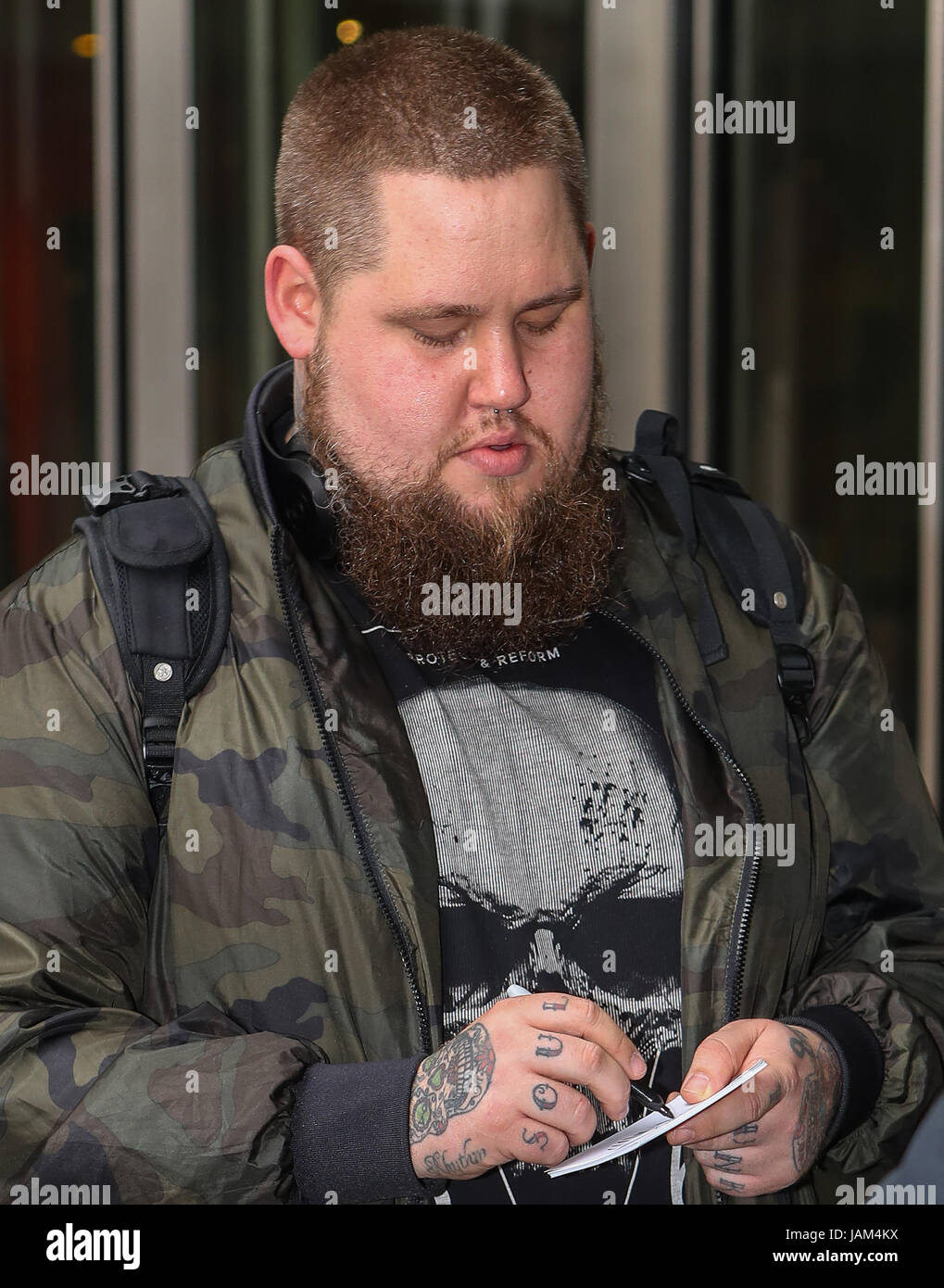 Rag'n'Bone Man, Rory Graham, leaves Broadcasting House after appearing ...