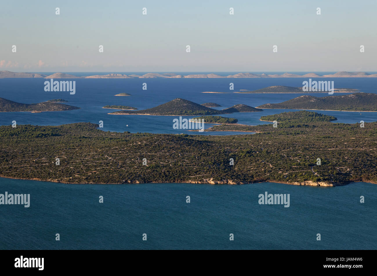 Aerial view of Vransko Lake Nature Park Vransko jezero in Croatia Stock ...