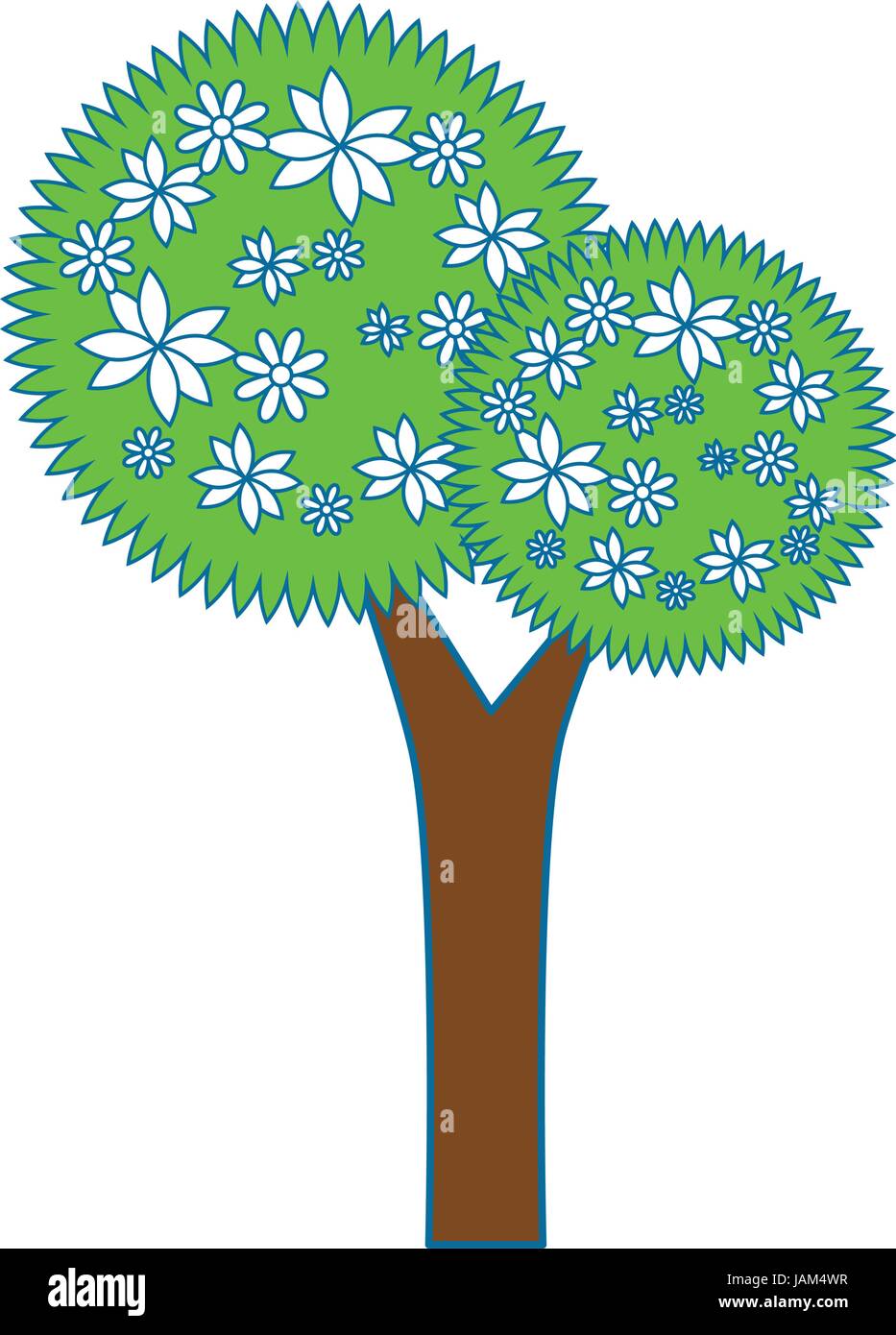 Flower tree isolated Stock Vector Image & Art - Alamy