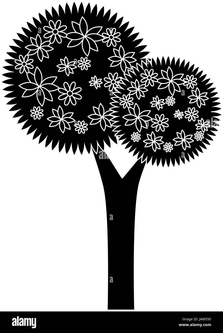Flower tree isolated Stock Vector Image & Art - Alamy