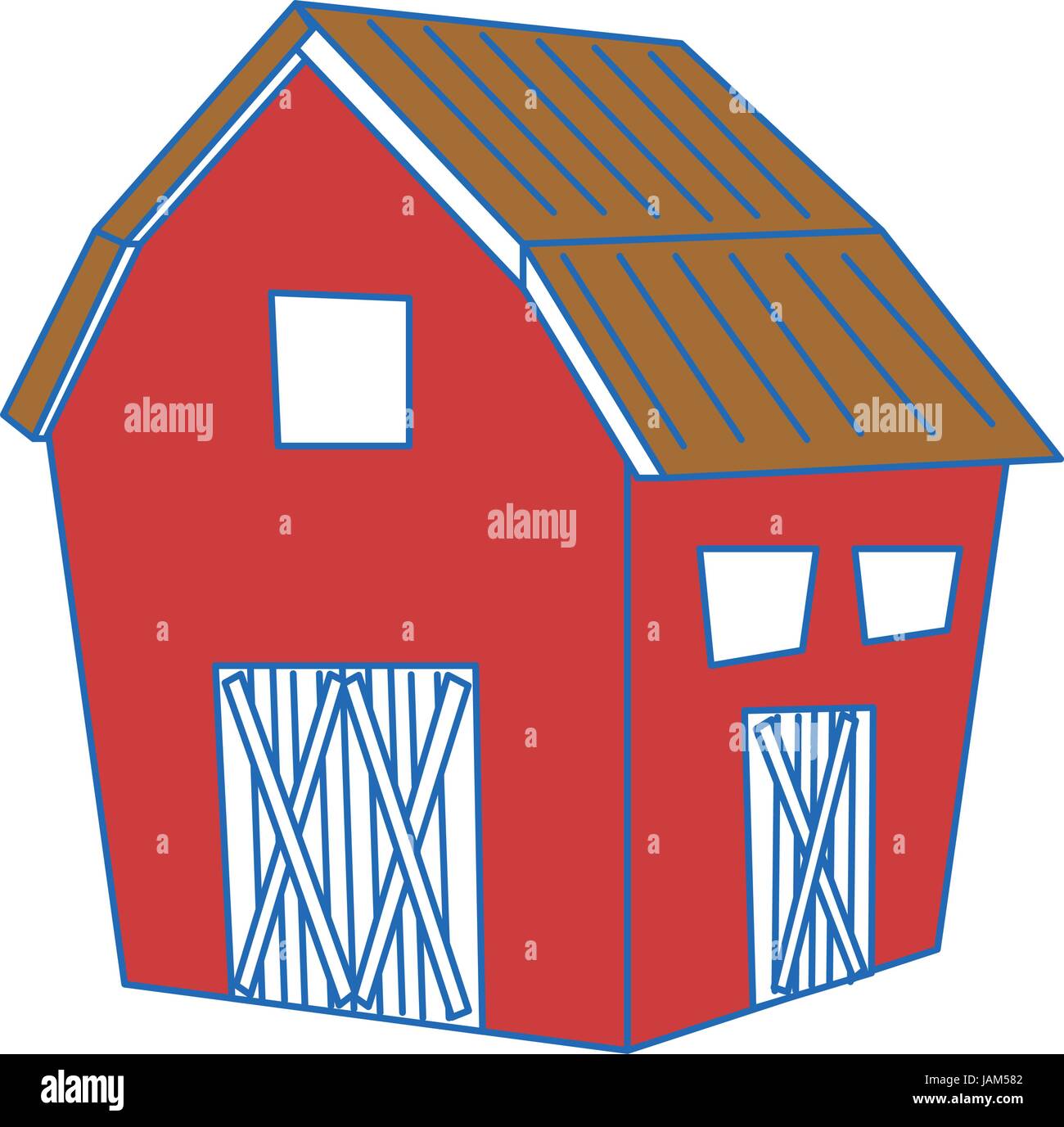 Red barn roof Stock Vector Images - Alamy