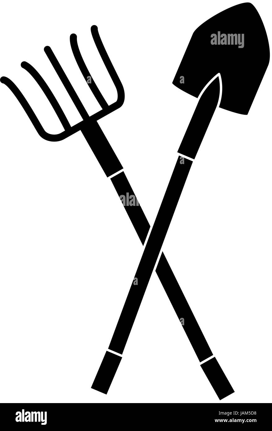 Crossed rake Stock Vector Images - Alamy
