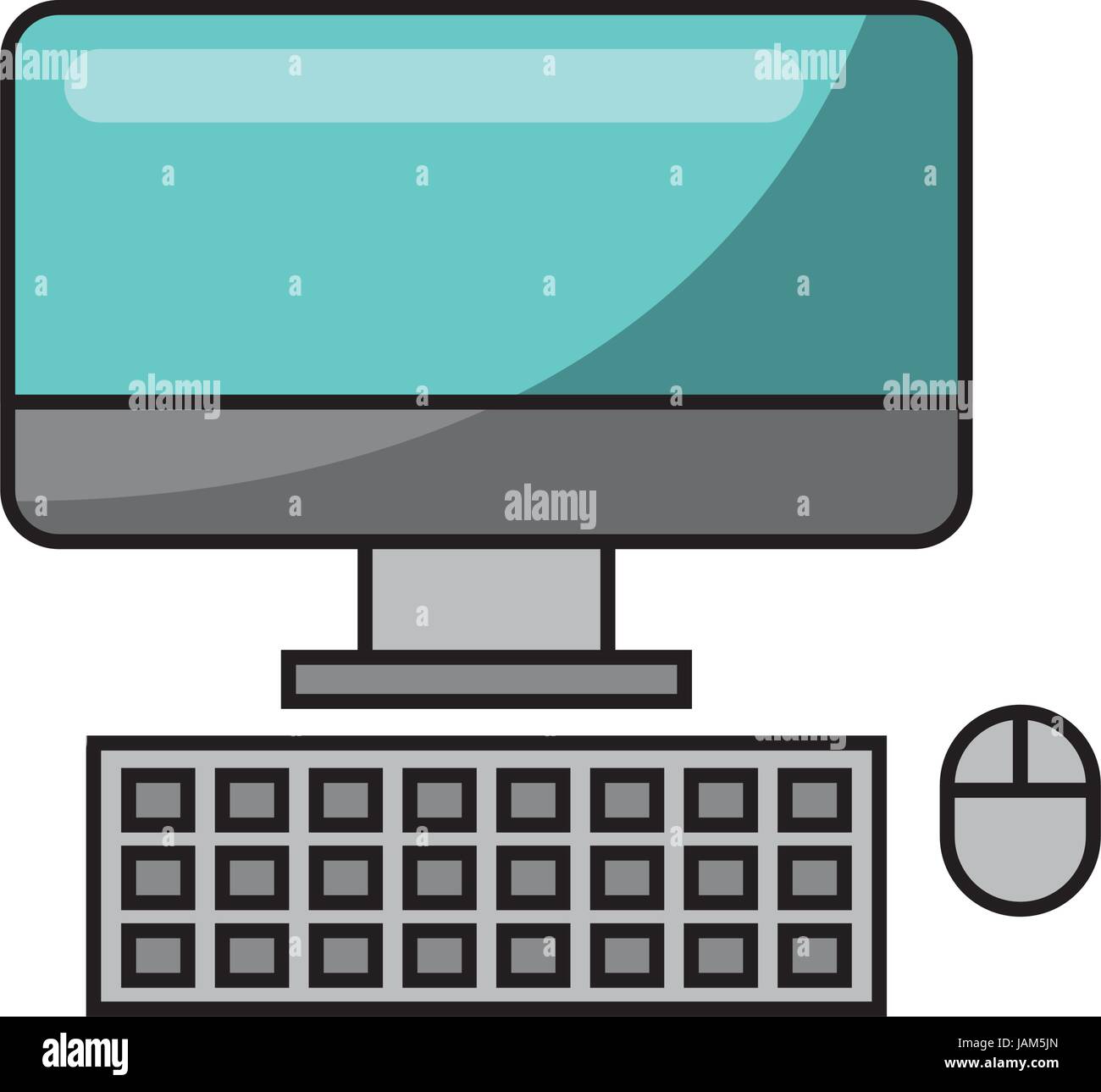 computer desktop isolated icon Stock Vector Image & Art - Alamy