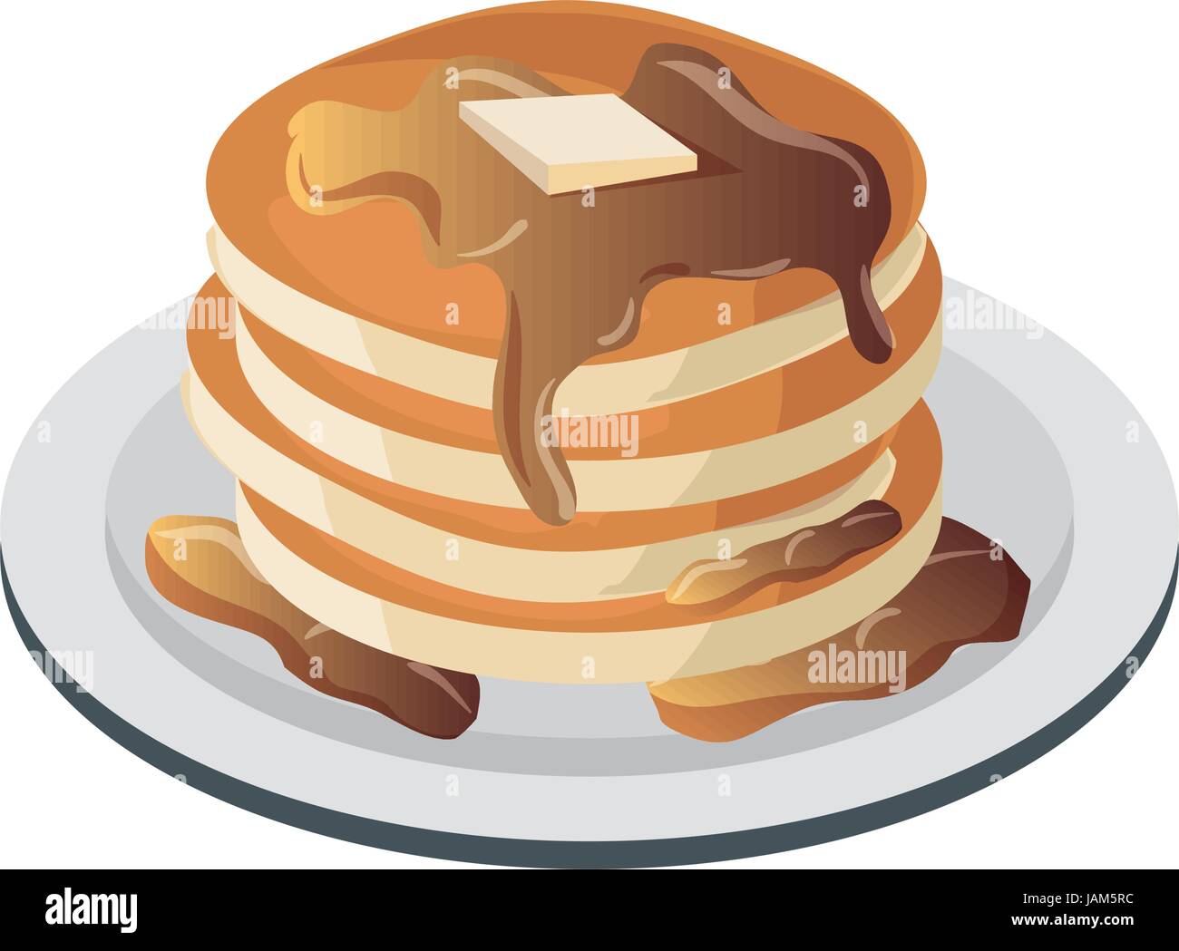 Delicious pancakes breakfast Stock Vector Image & Art - Alamy