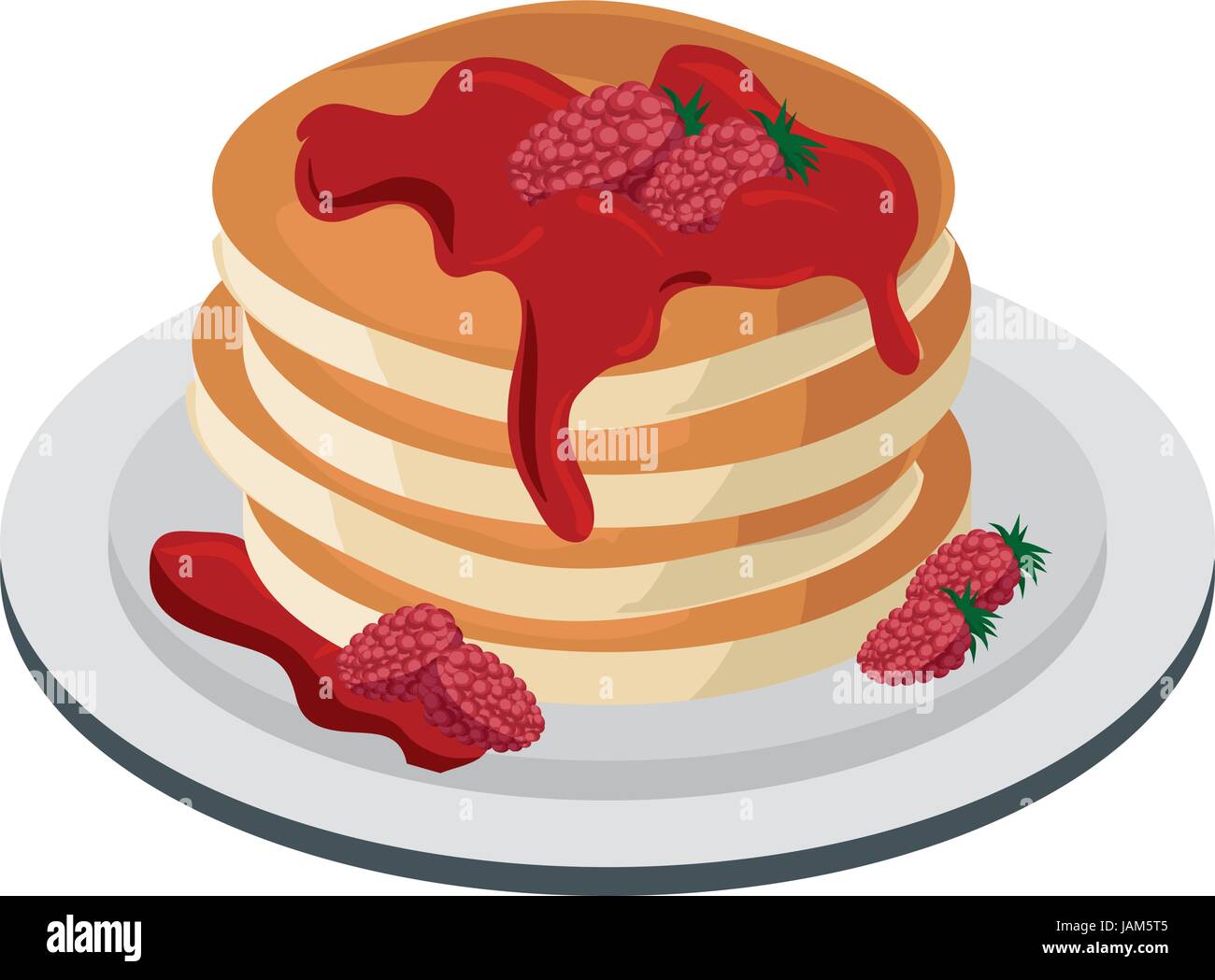 Delicious pancakes breakfast Stock Vector Image & Art - Alamy