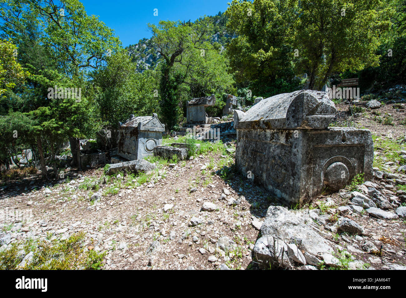 Ancient Pisidian burial place in Termessos, Antalya Province, Turkey ...