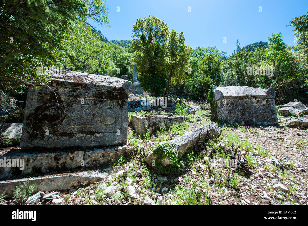 Ancient Pisidian burial place in Termessos, Antalya Province, Turkey ...