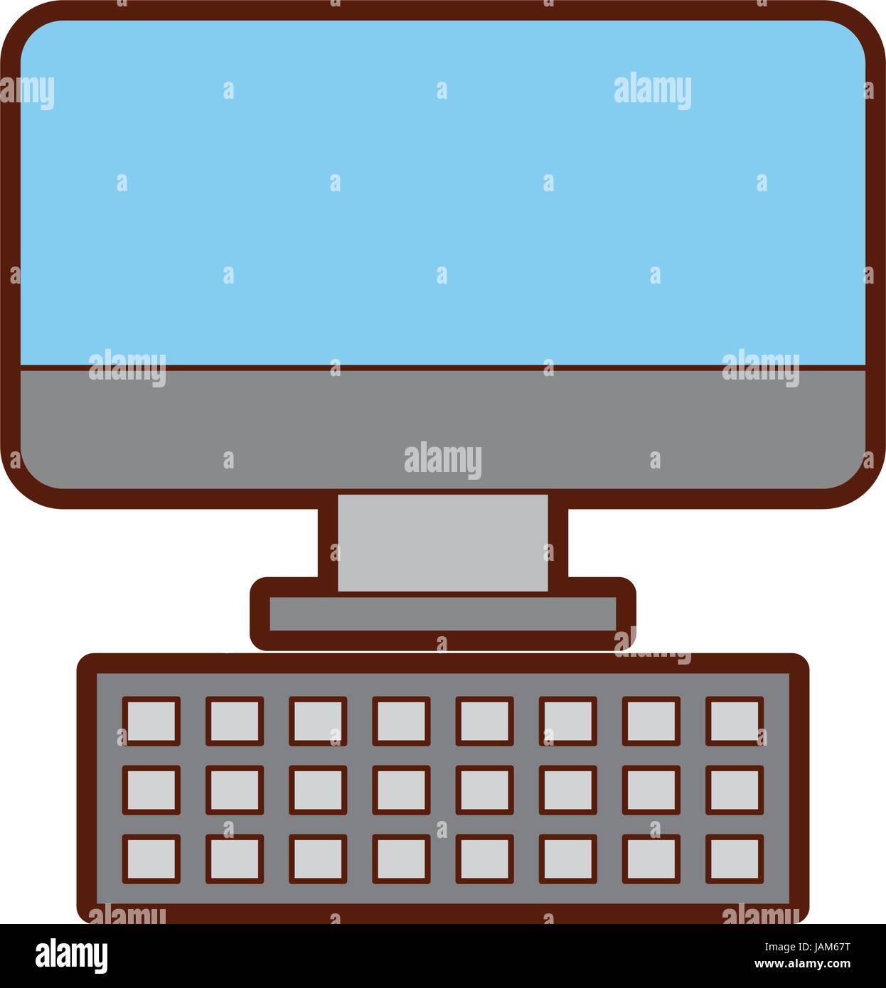 monitor computer desktop isolated icon Stock Vector Image & Art - Alamy