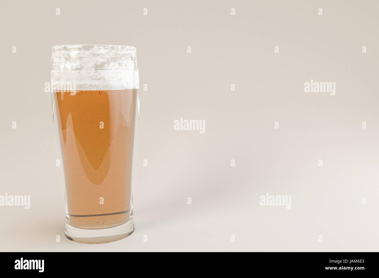 3d illustration of a glass of beer isolated on white background Stock ...