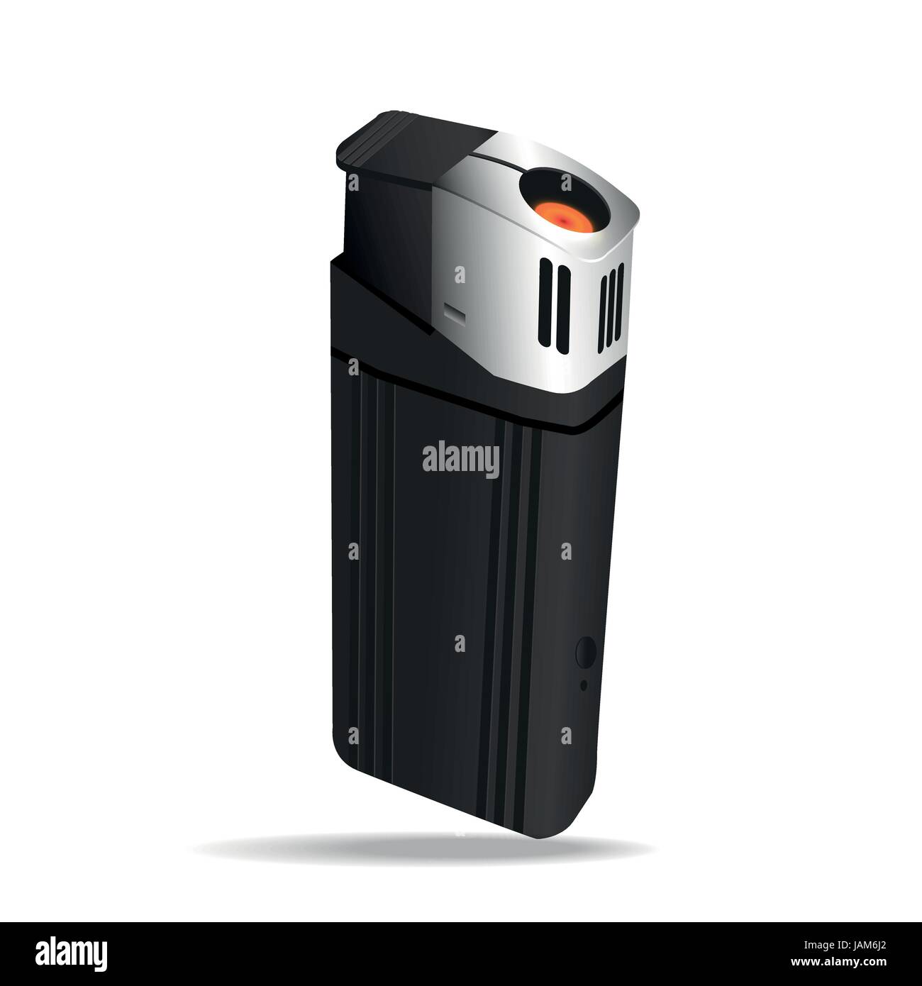 Realistic black lighters isolated on white background Stock Vector ...