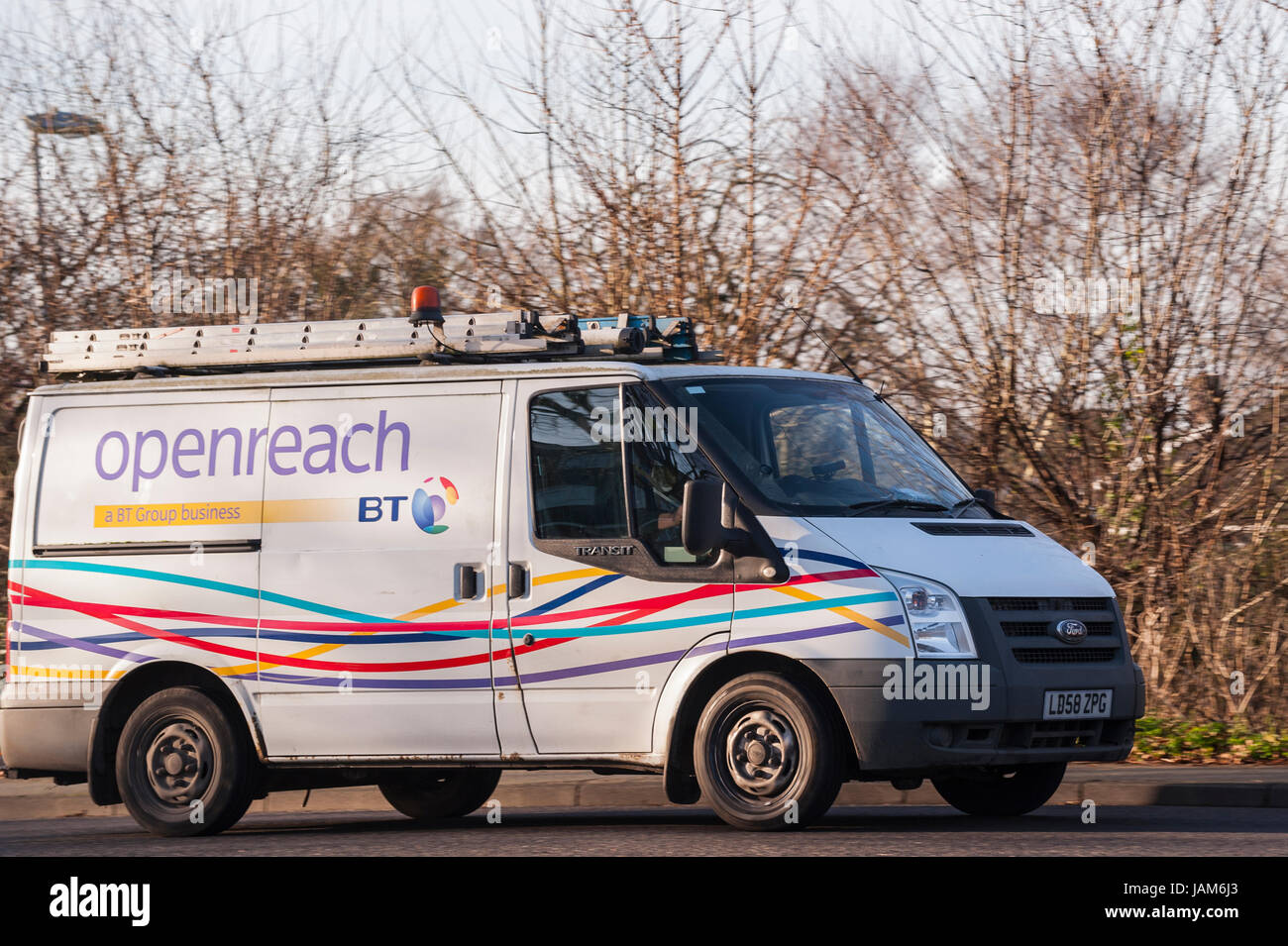 A BT van in the Uk Stock Photo - Alamy