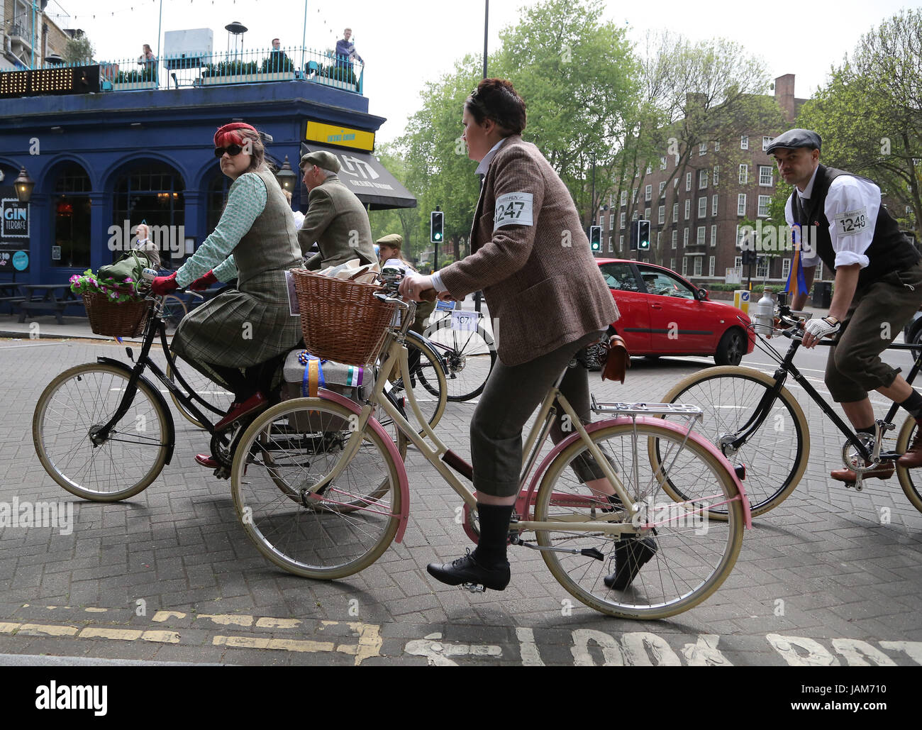 Riders gather for a picnic in Geraldine Mary Harnsworth Park. The Tweed ...