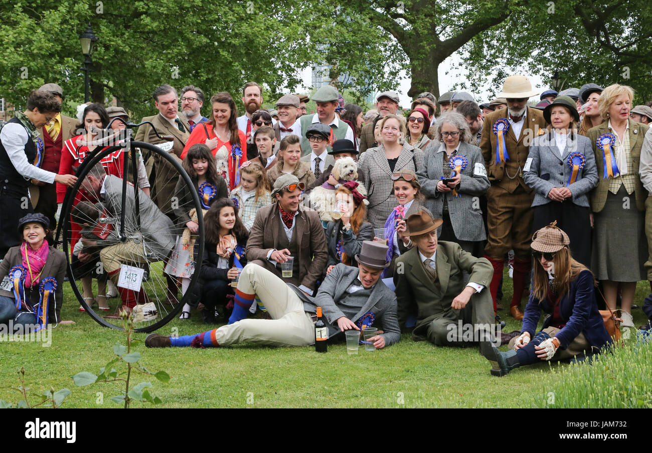 Riders gather for a picnic in Geraldine Mary Harnsworth Park. The Tweed ...