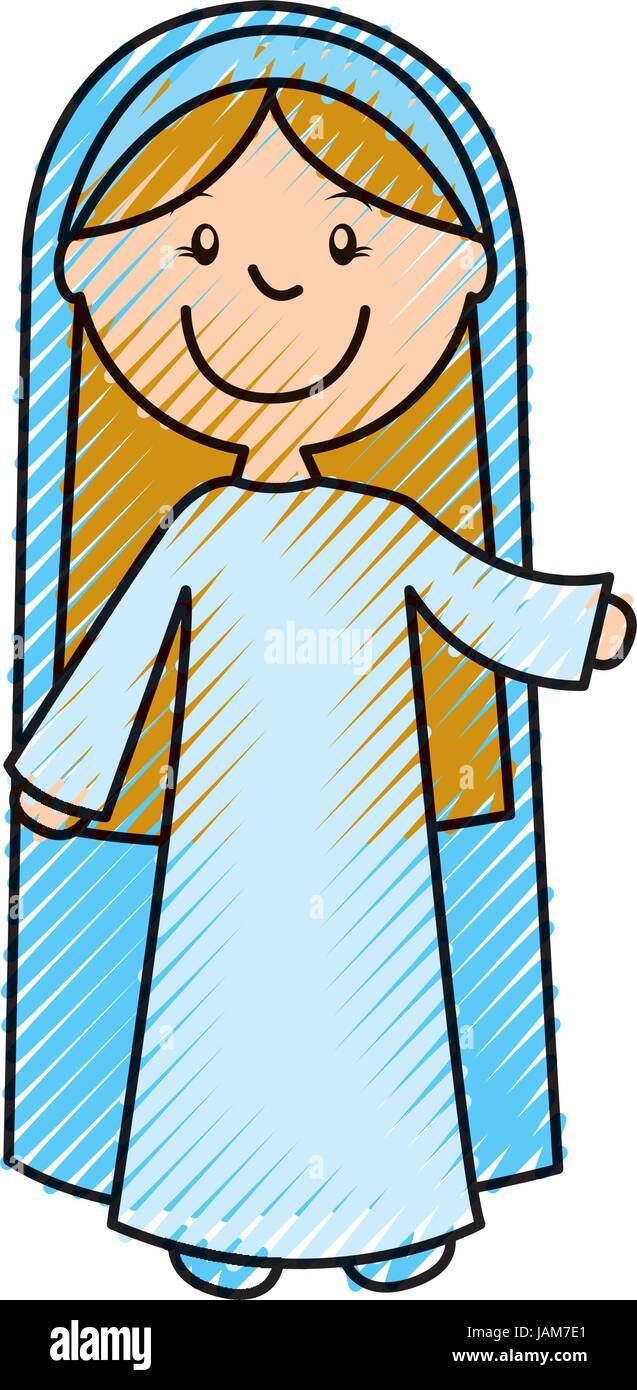 mary virgin manger character Stock Vector Image & Art - Alamy