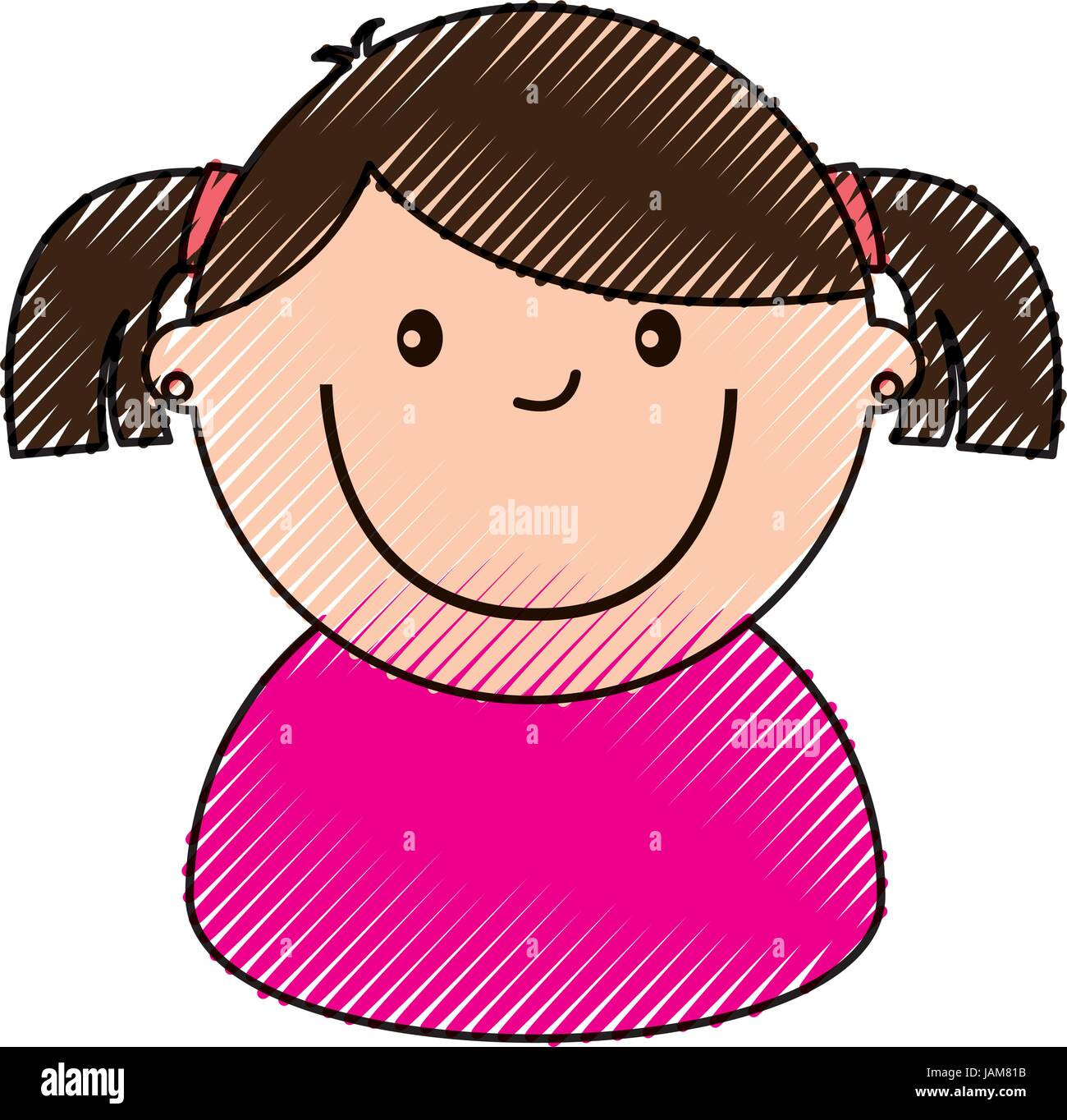 little girl avatar character Stock Vector Image & Art - Alamy