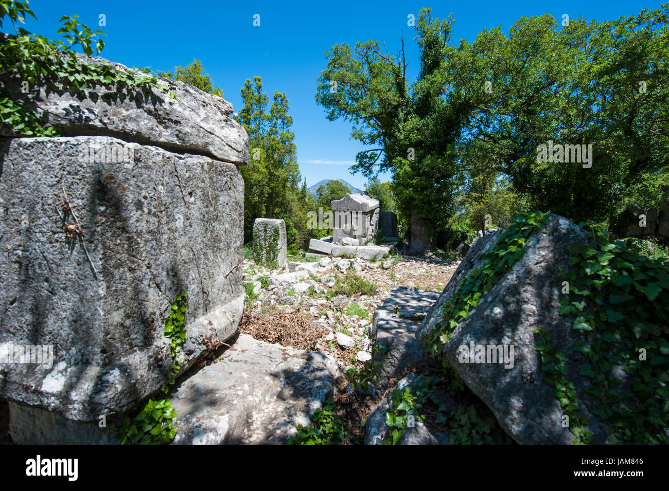 Ancient Pisidian burial place in Termessos, Antalya Province, Turkey ...