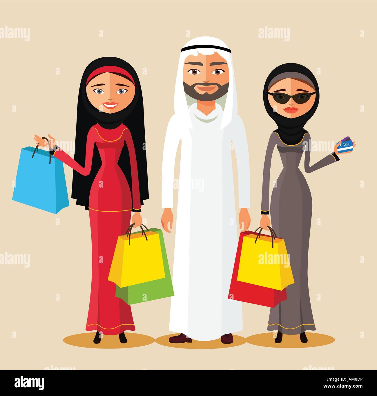 Arab family shopping hi-res stock photography and images - Alamy