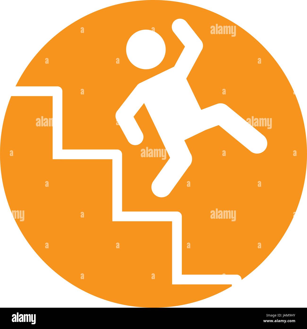 Worker falling of ladder Stock Vector Images - Alamy
