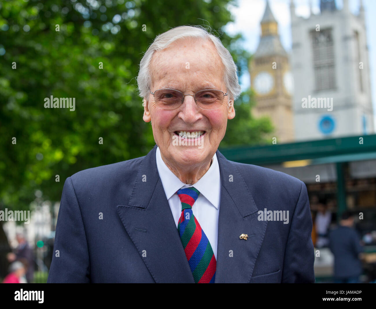Nicholas Parsons arrives for the Service of Thanksgiving for the life ...
