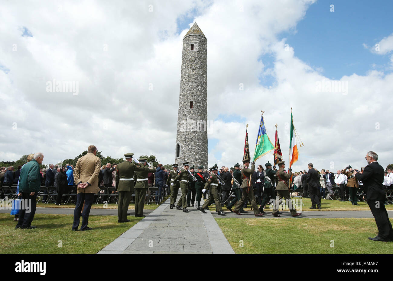 A ceremony at the Island of Ireland Peace Park in Messines, Belgium to ...