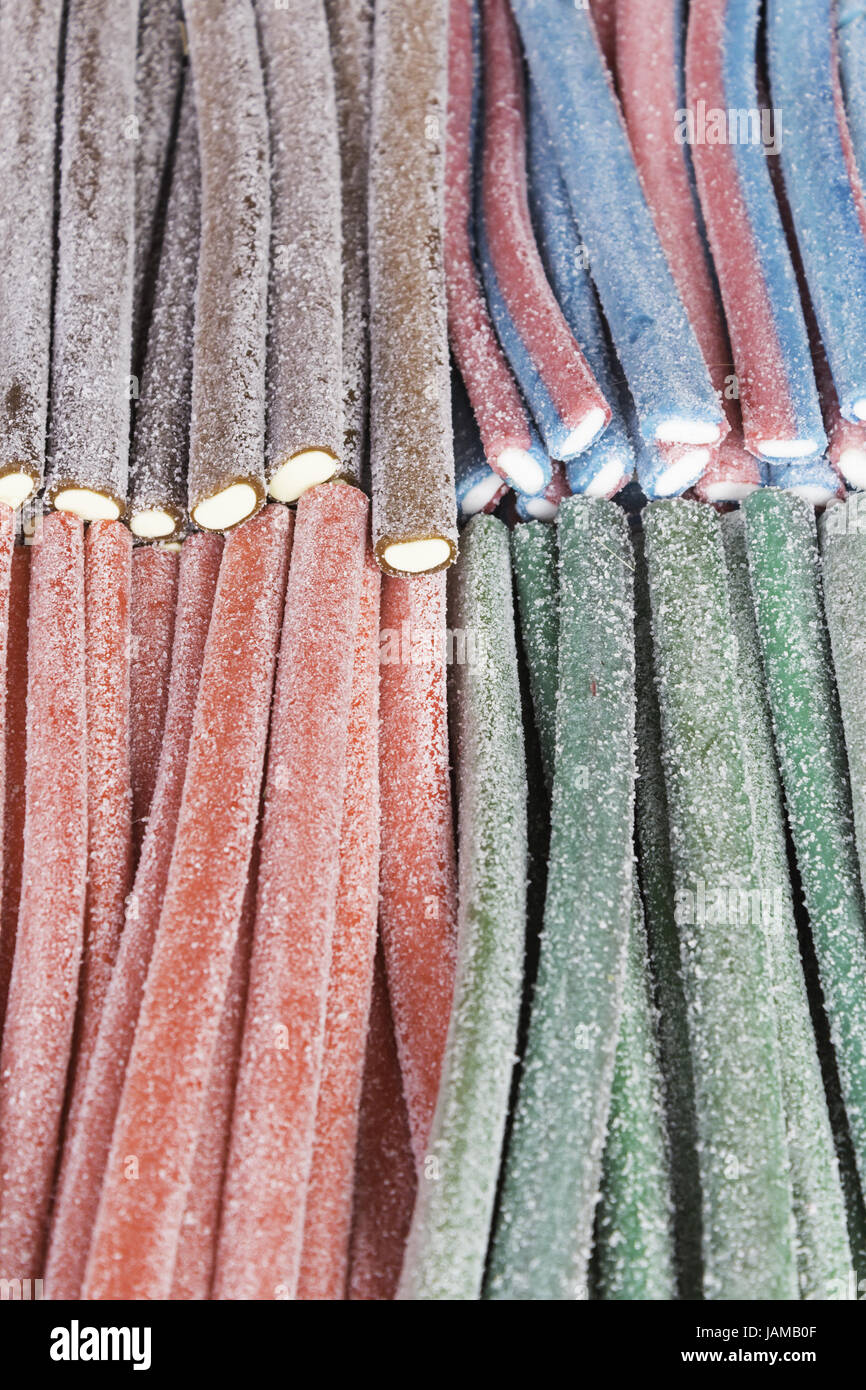Licorice colored and flavored with sugar, food Stock Photo - Alamy