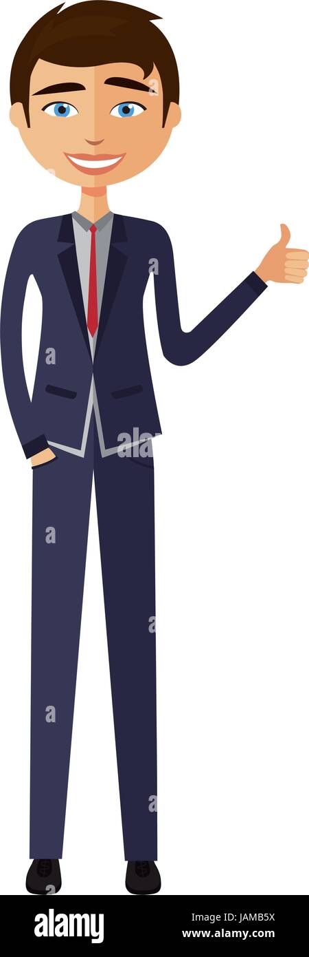 Male suit showing thumb Stock Vector Images - Alamy