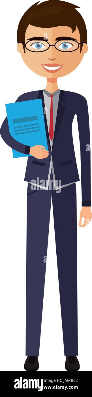Young worker standing arms crossed Stock Vector Images - Alamy