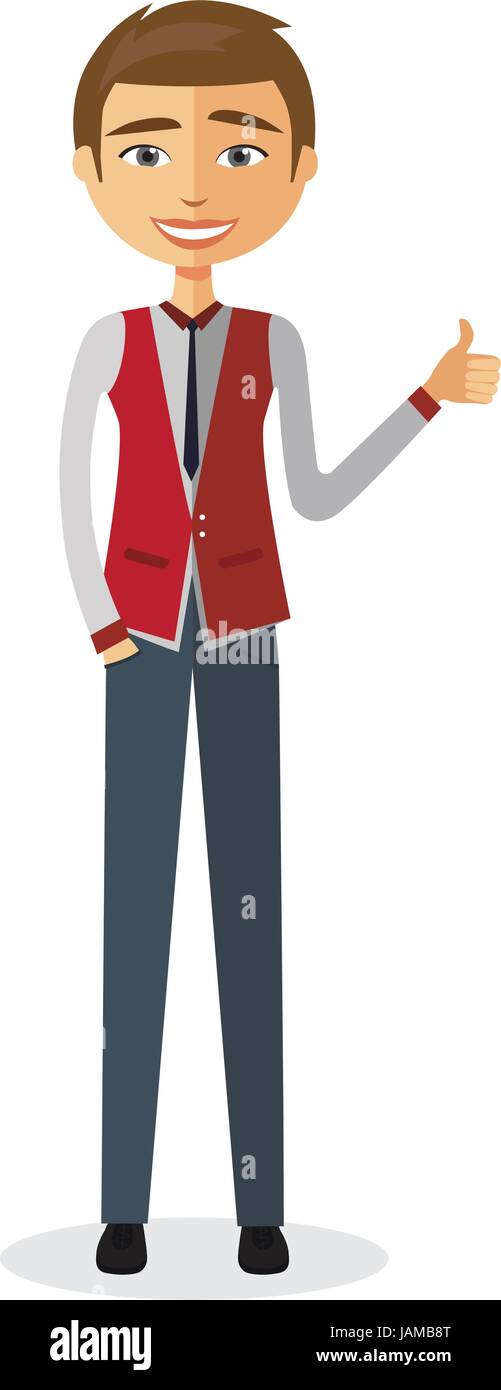 Male suit showing thumb Stock Vector Images - Alamy
