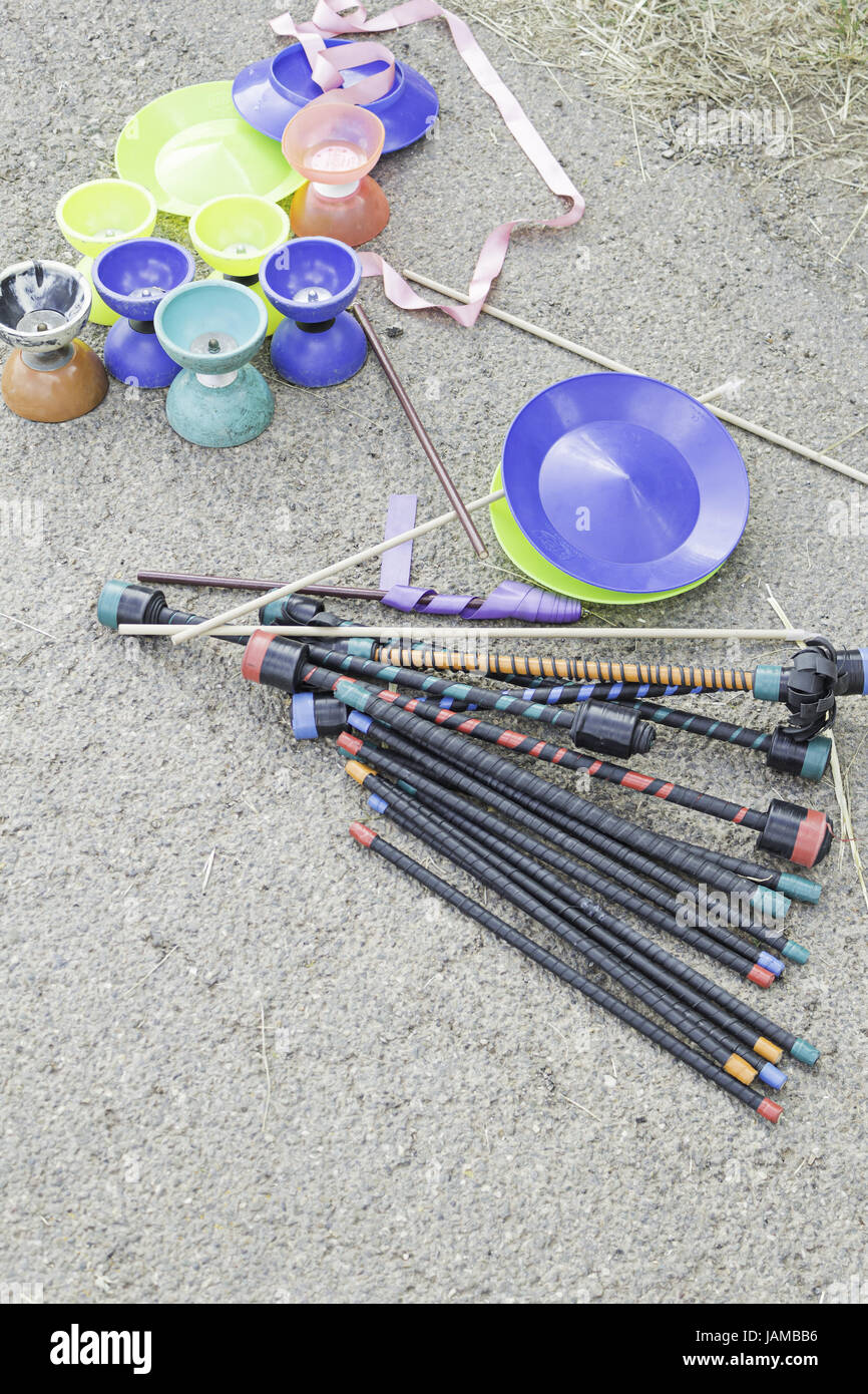 Items juggling circus party, celebration and event Stock Photo - Alamy