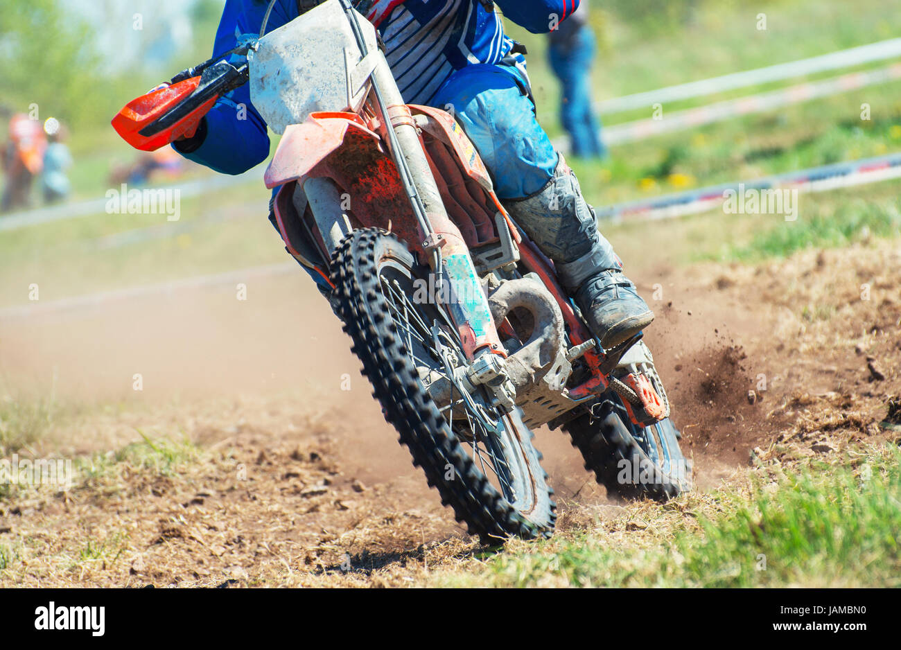 Professional motocross rider on the road Stock Photo - Alamy