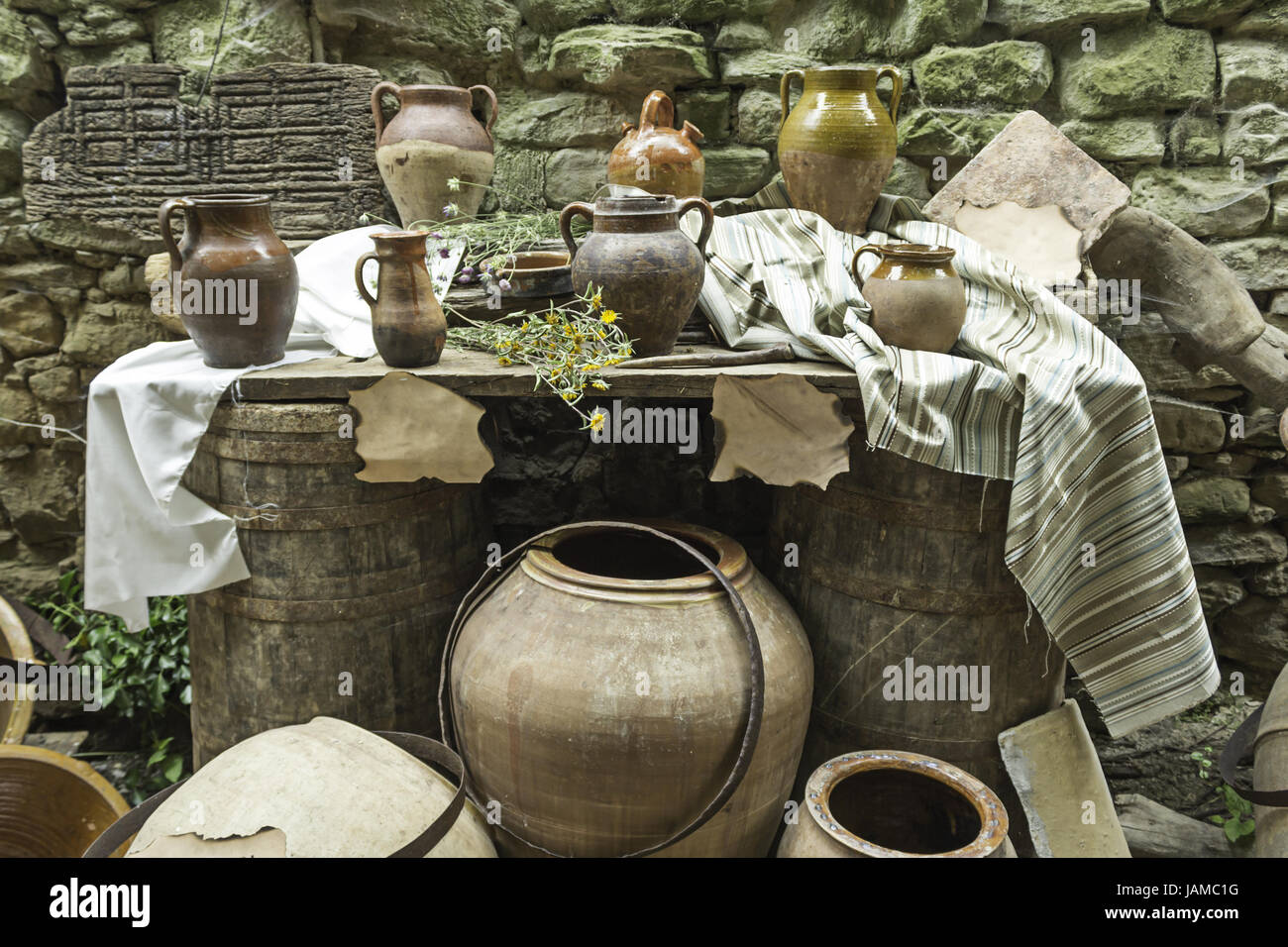 Ceramic pots still life hi-res stock photography and images - Alamy