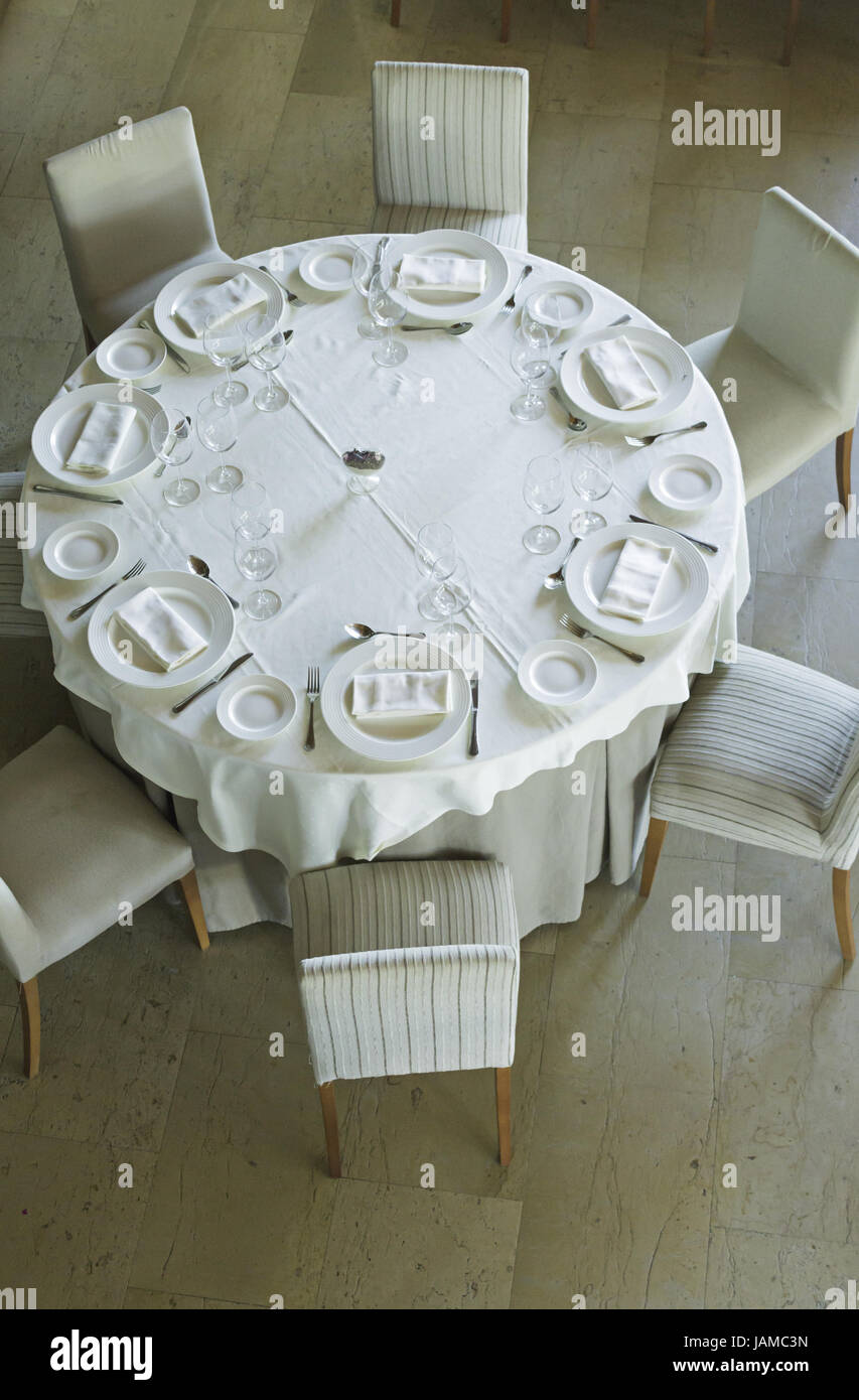 Event tables prepared in hotel restaurant and catering celebrations ...