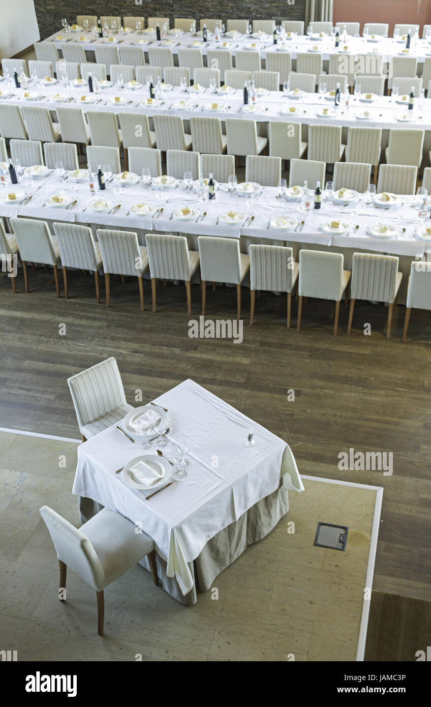 Event tables prepared in hotel restaurant and catering celebrations ...