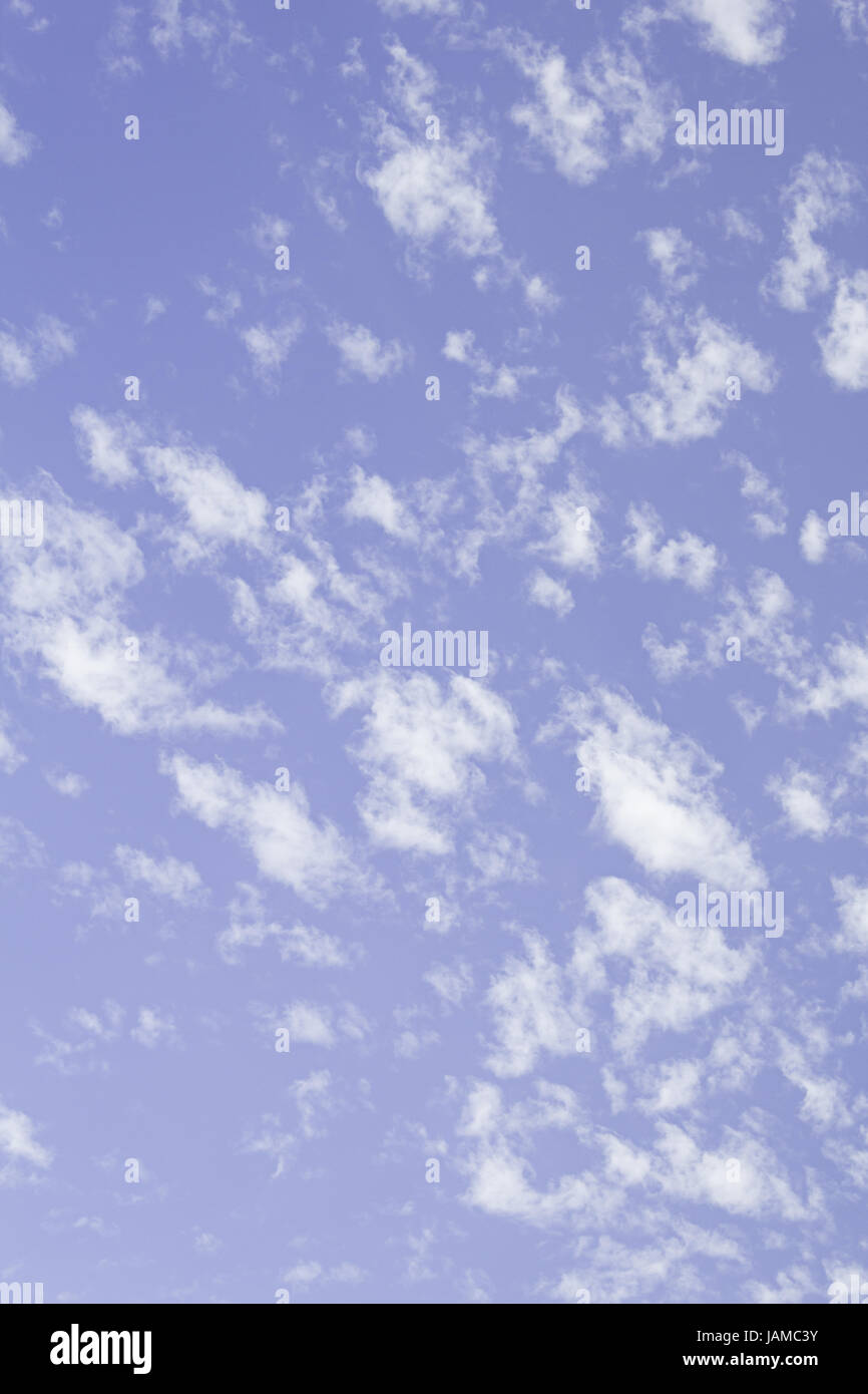 Clear sky with white clouds and sunset light, space and hope Stock ...