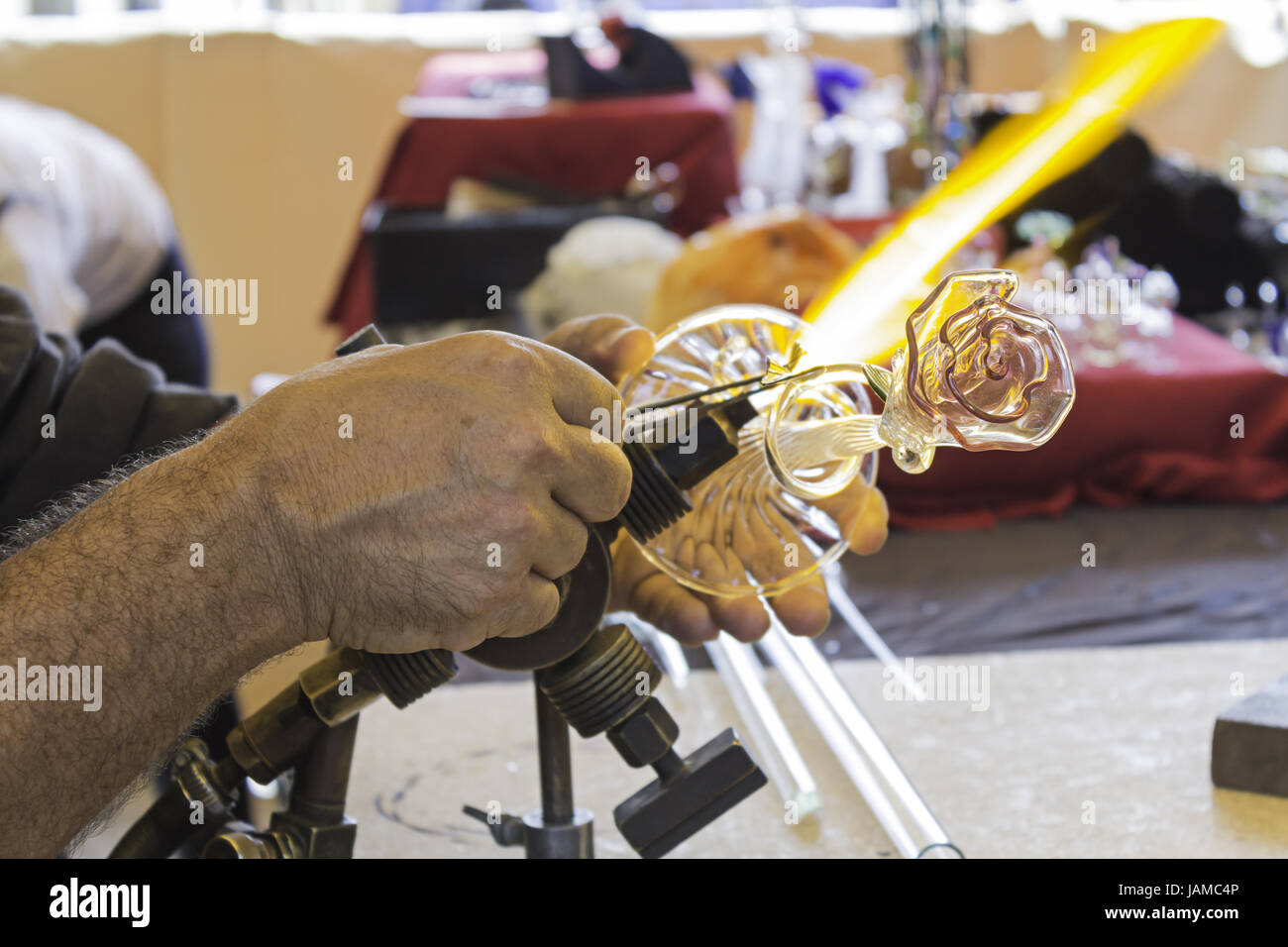 Glass blower working on art hi-res stock photography and images - Alamy