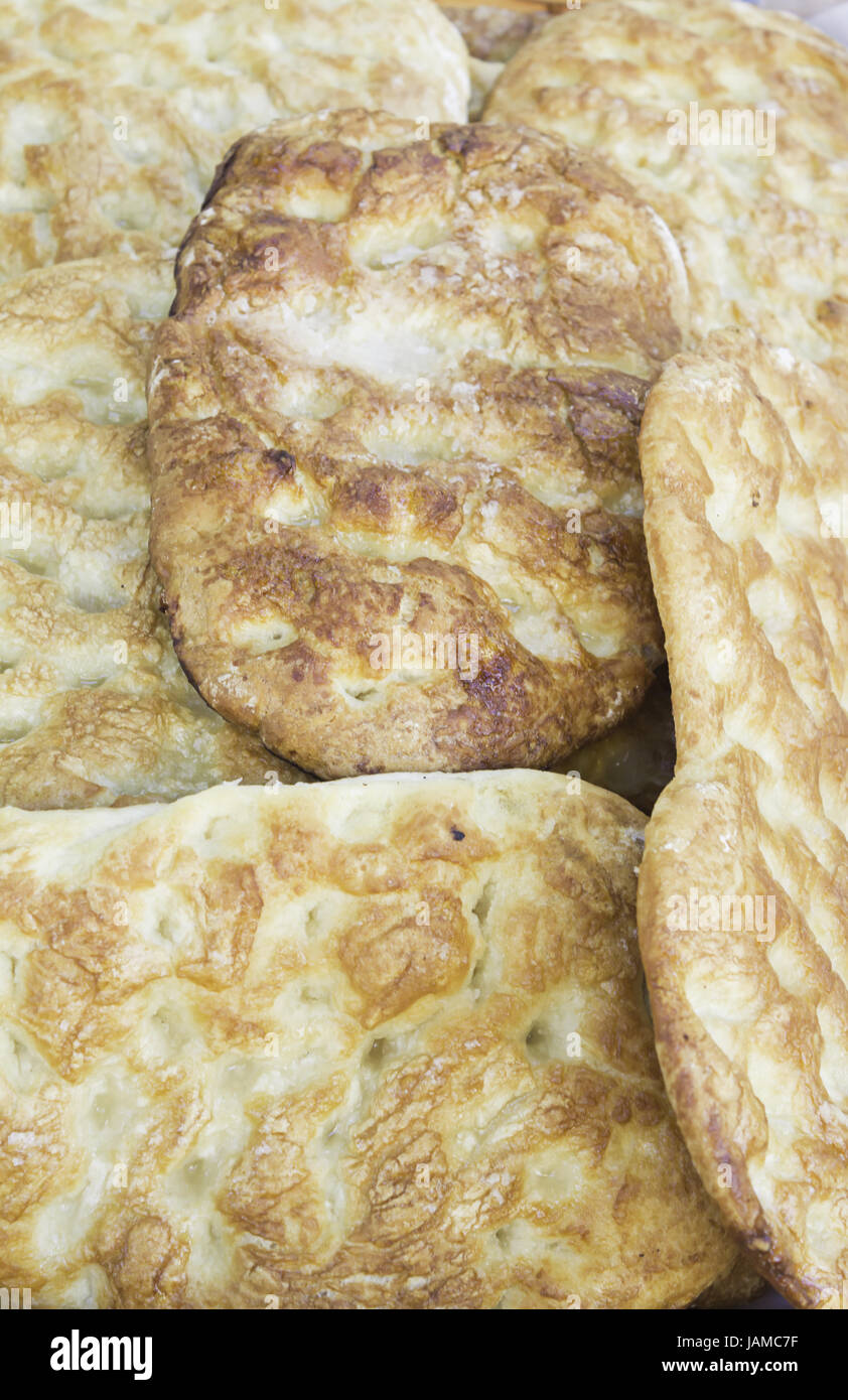 Cakes of toast in food market, food and sale Stock Photo - Alamy