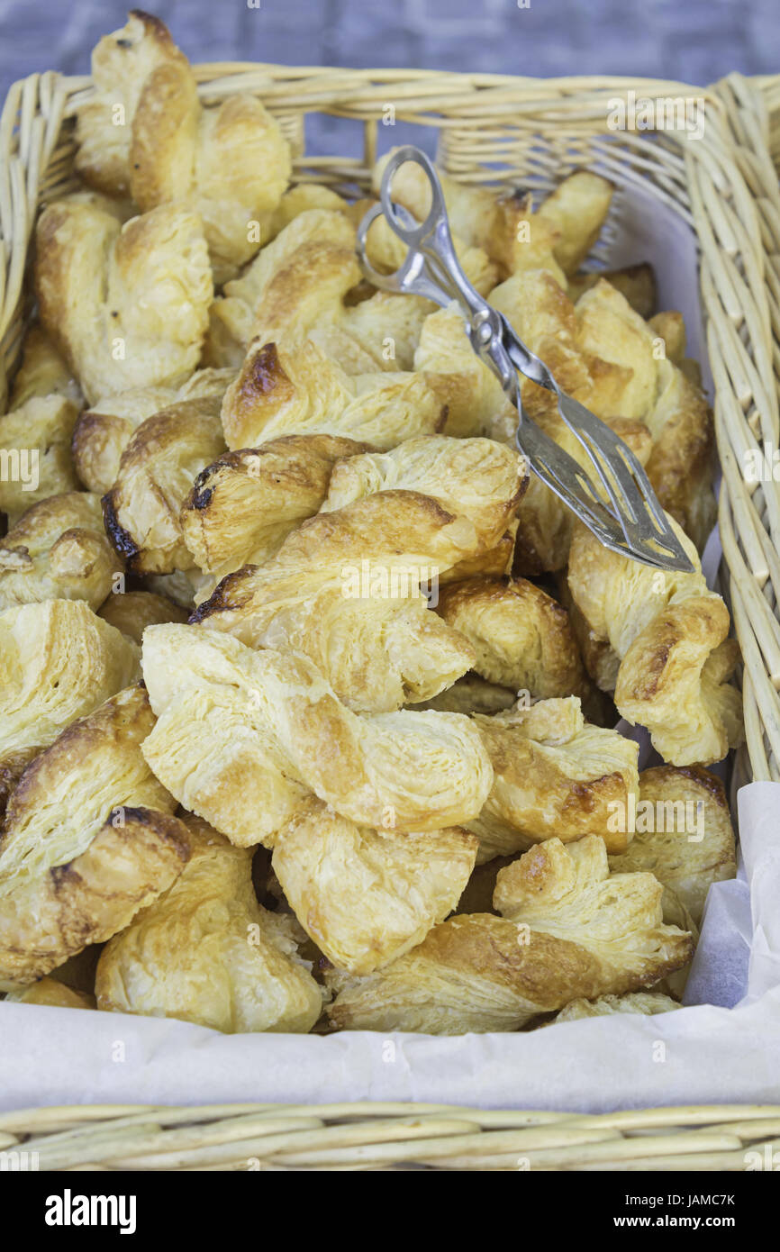 Bows sweet pastry in food market, food Stock Photo - Alamy