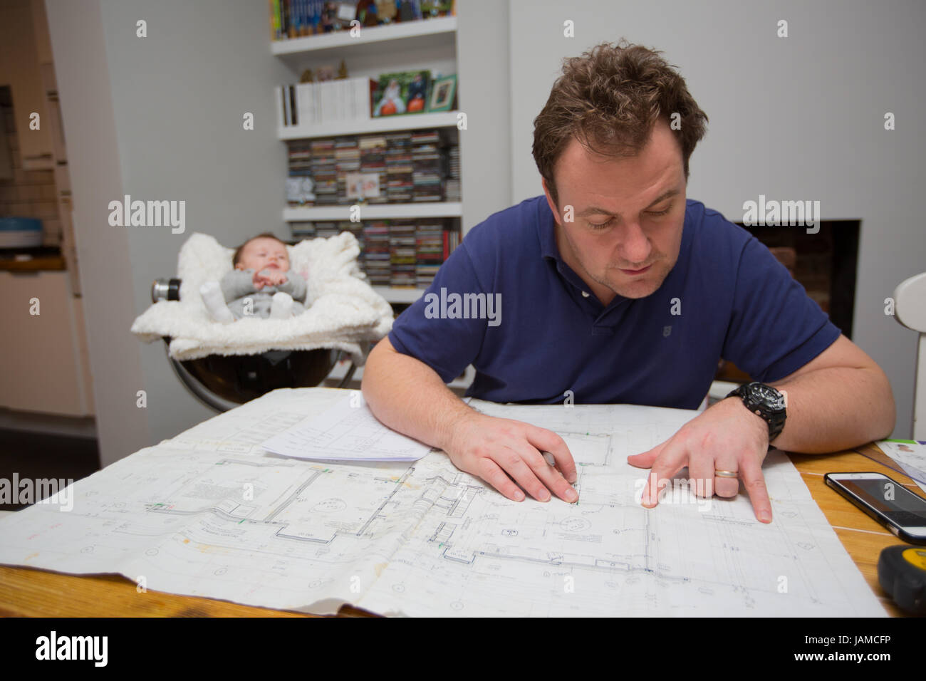 Quantity Surveyor working from home Stock Photo - Alamy
