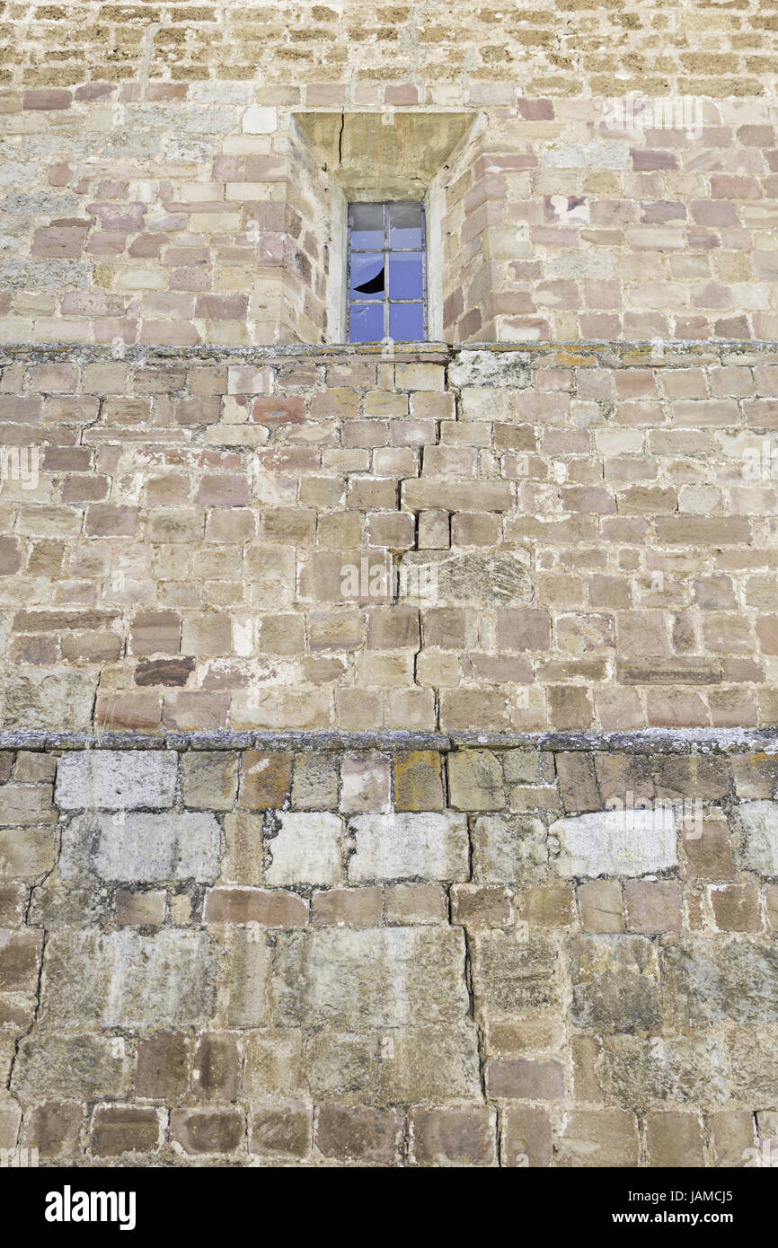 Stone Window in old building surface, construction Stock Photo - Alamy