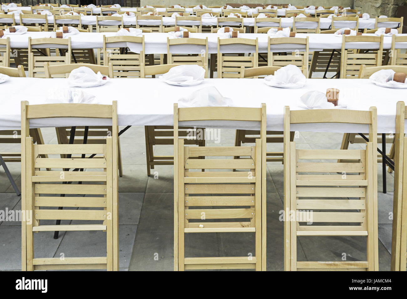 Celebration table with chairs and outdoor seating, catering and ...